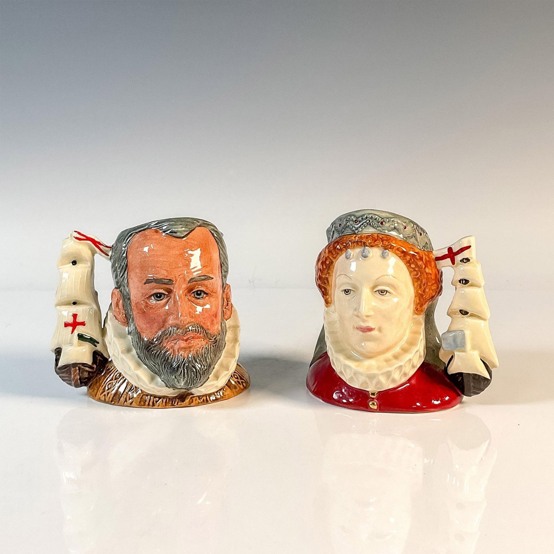 Queen Elizabeth I and King Philip of Spain Pair D6821 & D6822 - Small ...