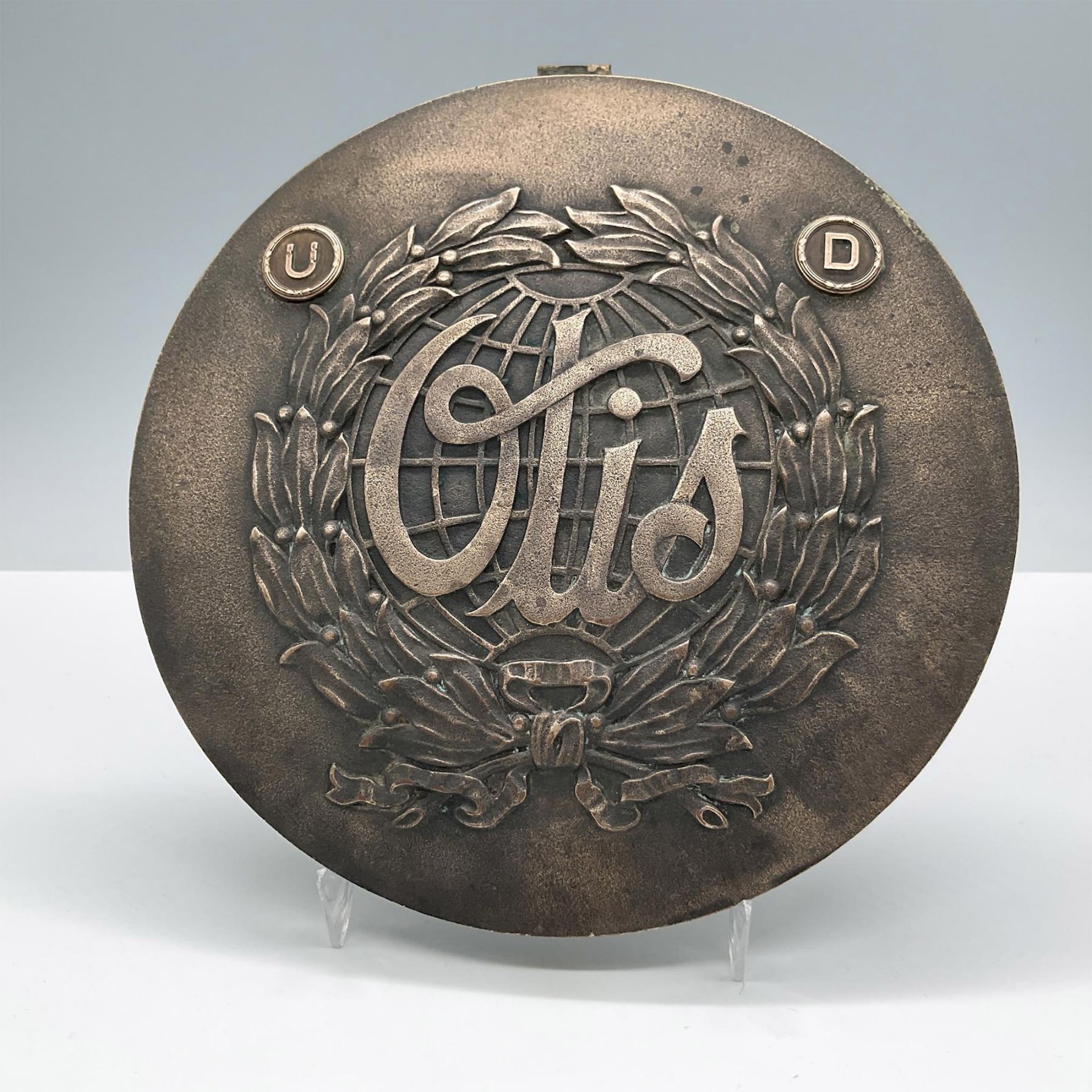 Vintage Bronze Otis Elevator Sign