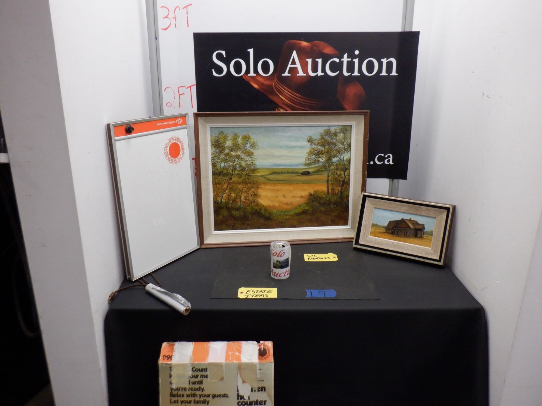 Lot of art pieces including framed painting by Peter Zielke dated 1973 ...