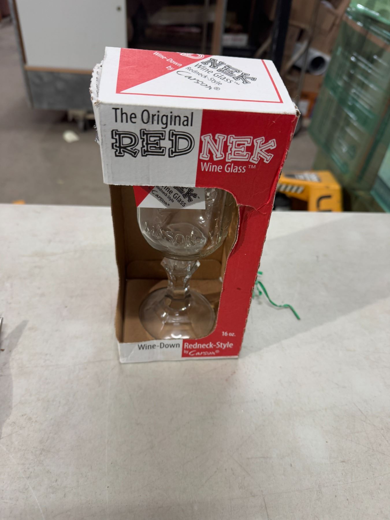 The original redneck, wine glass