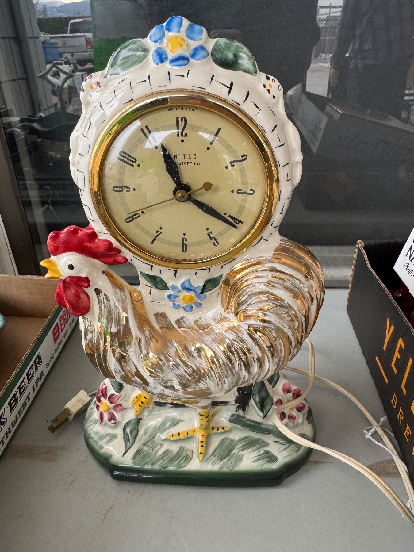 Vintage United rooster clock