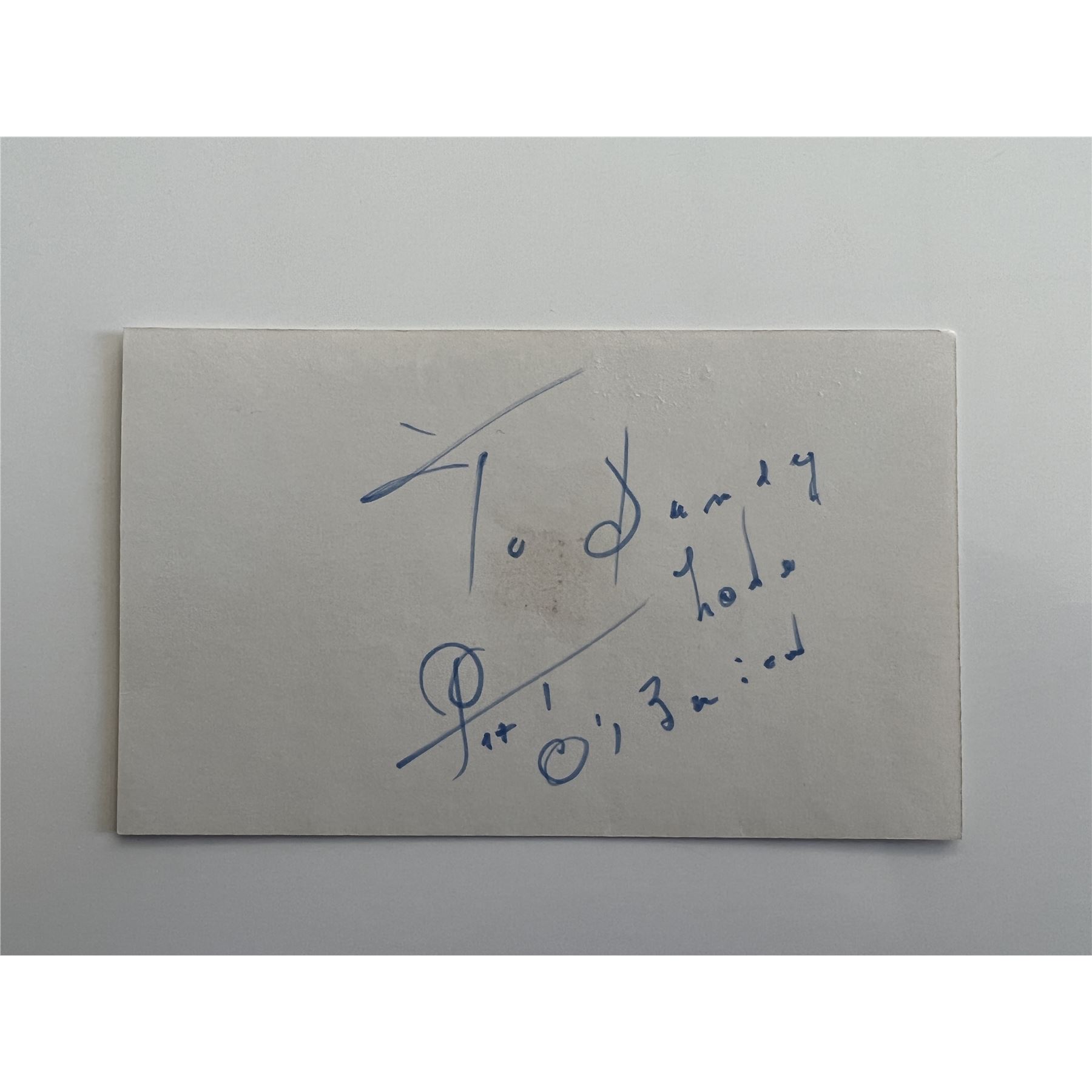 Pat O'Brien original signature