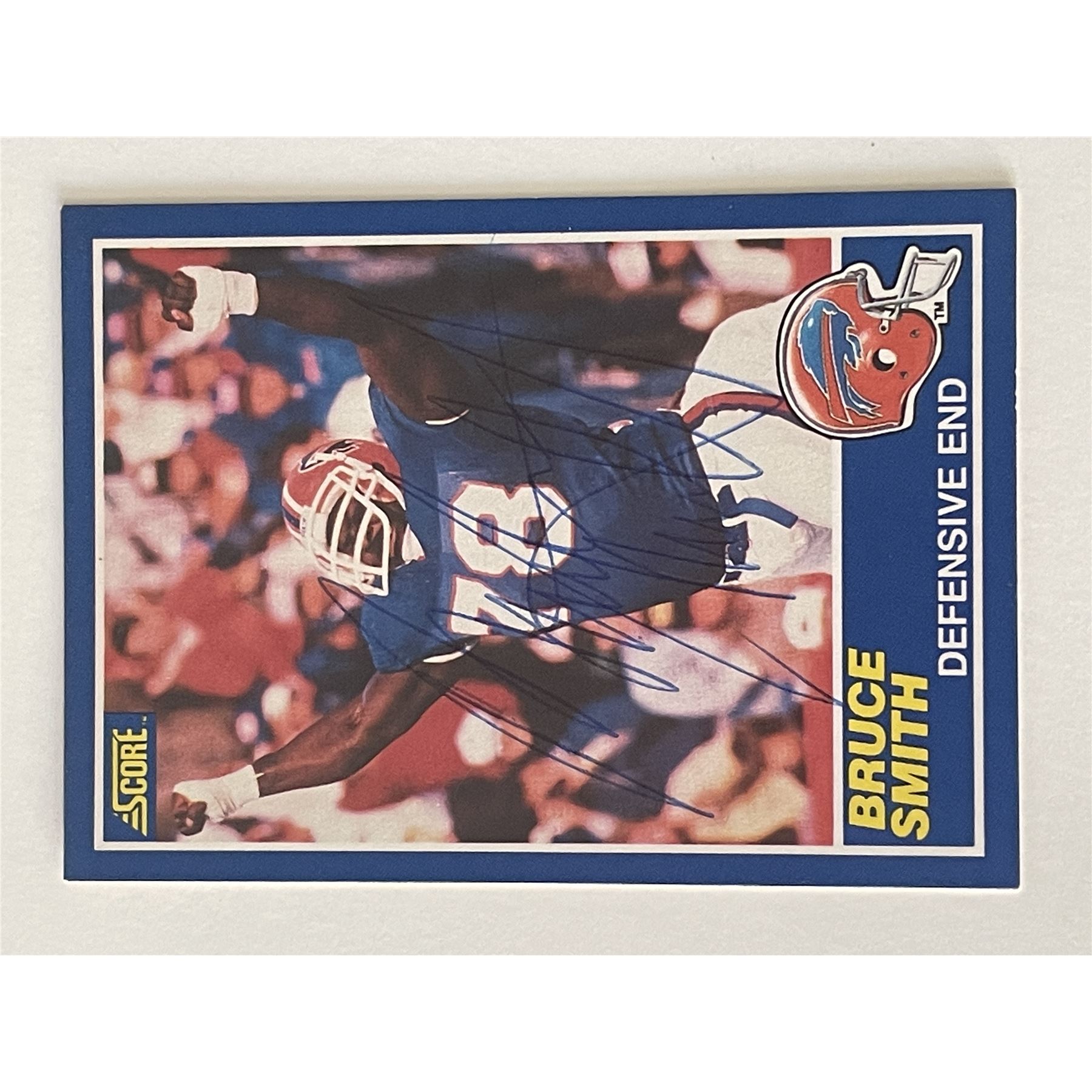Buffalo Bills Bruce Smith 1989 Score #19 signed card