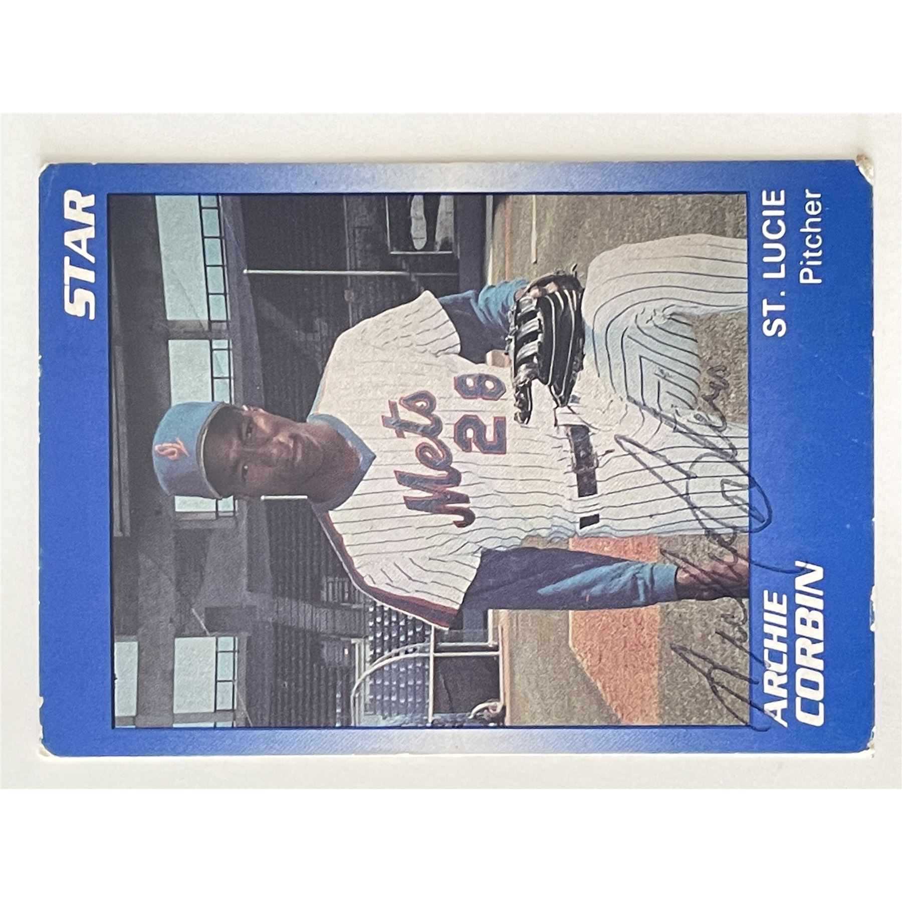 Mets Archie Corbin signed 1990 Star #4 trading card