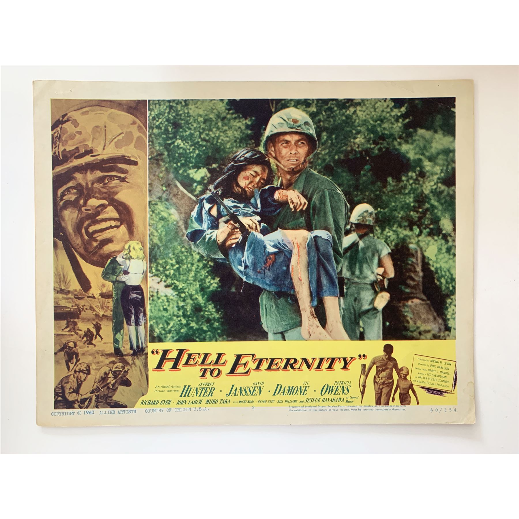 Hell to Eternity original 1960 vintage lobby card
