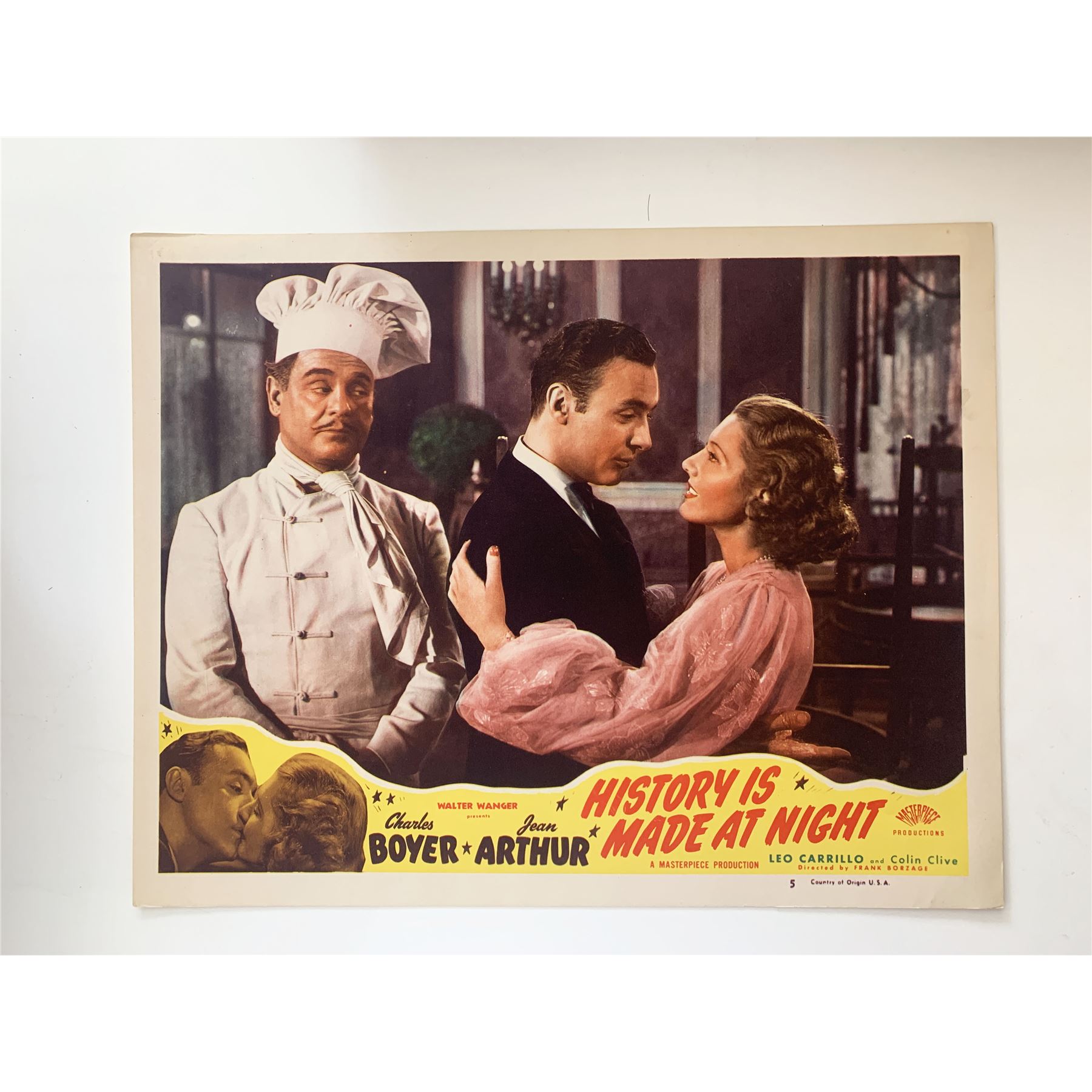 History Is Made at Night original 1937 vintage lobby card