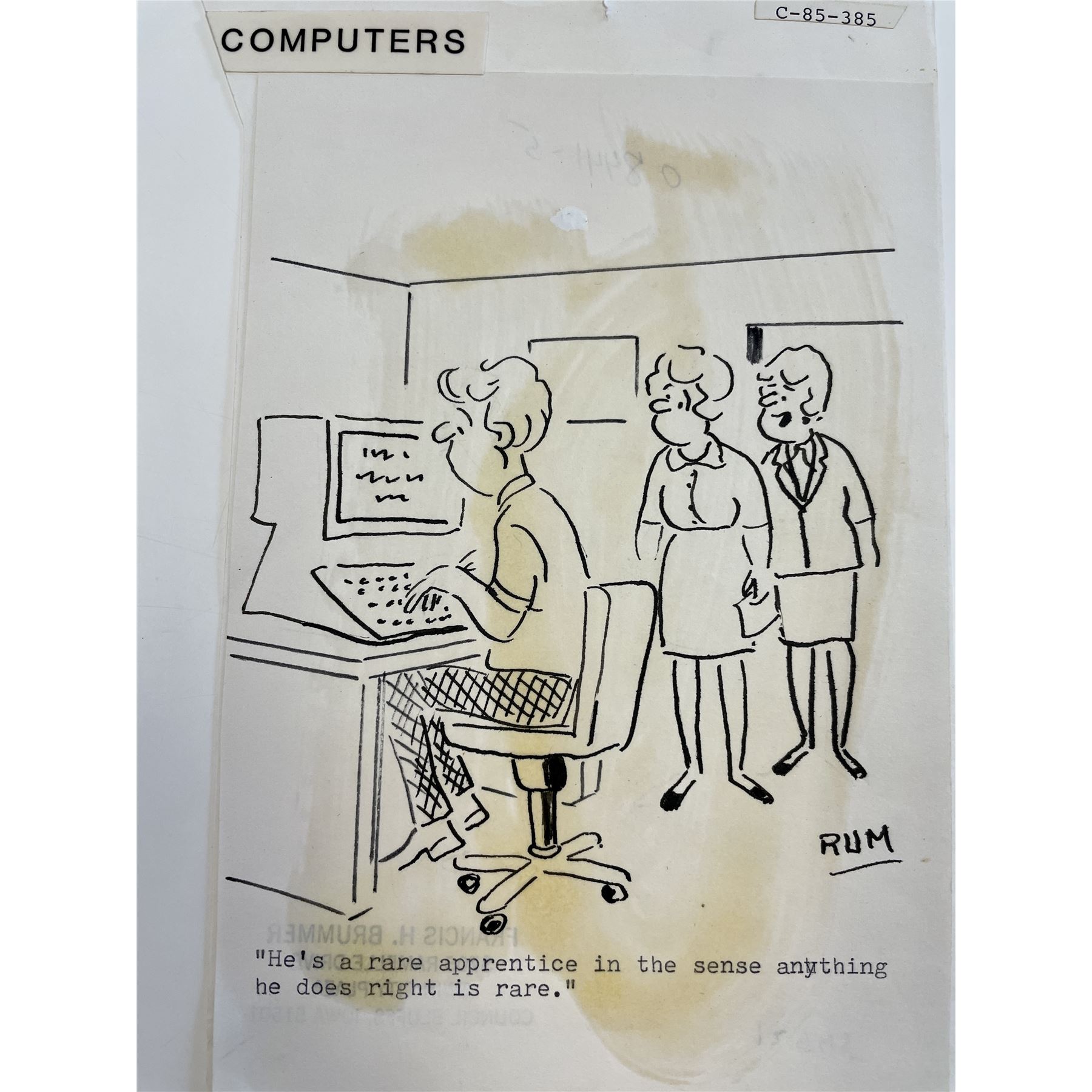 Frank Brummer Original Cartoon