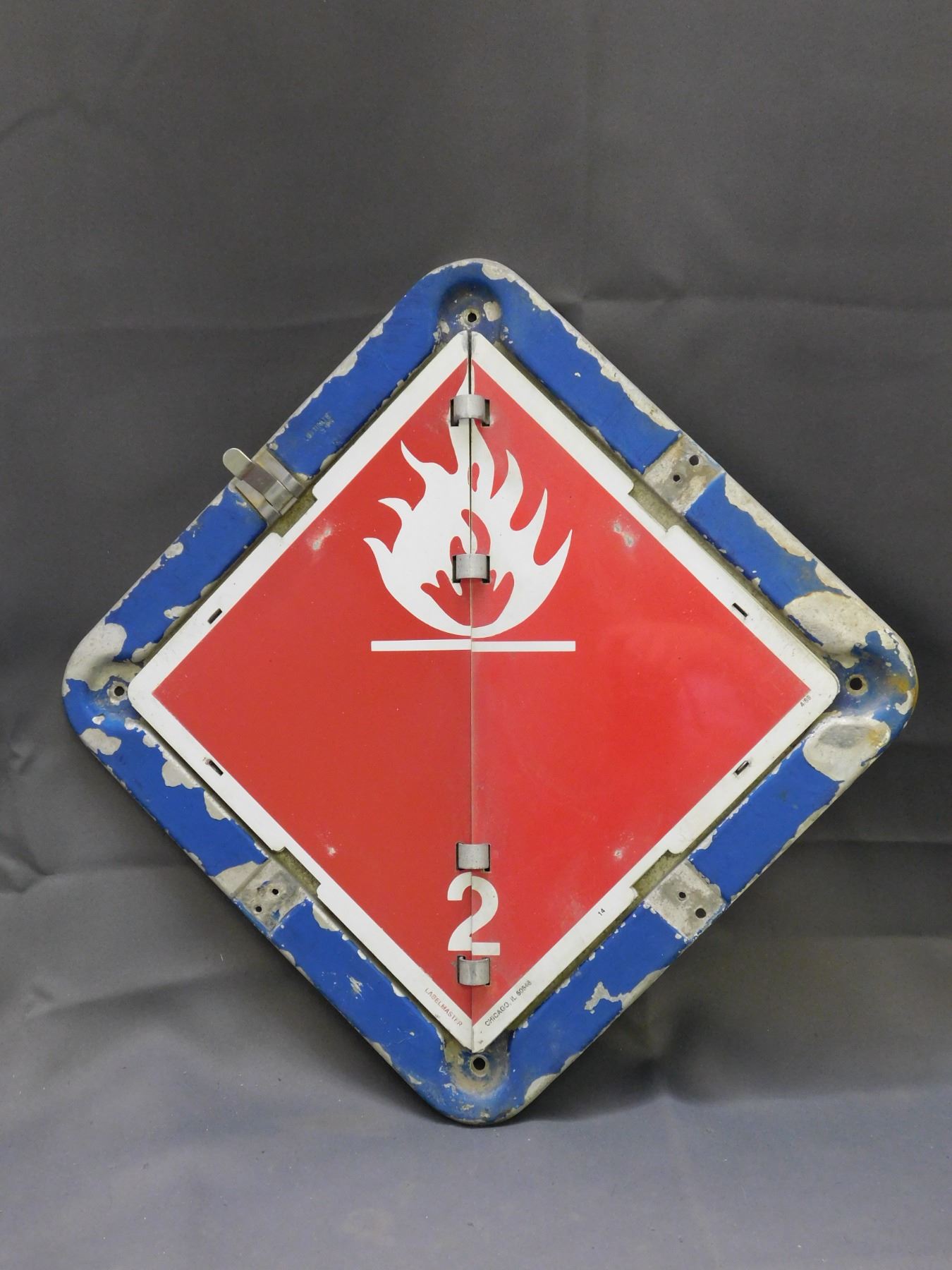 Metal Flip Placard Labelmaster Truck / Trailer Sign