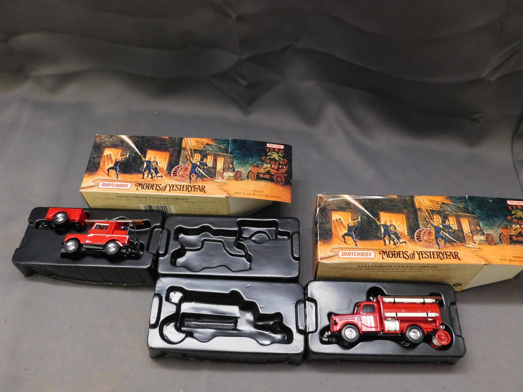 Lot of 2 Matchbox Models of Yesteryear Fire Engine Series 1939 Bedford ...