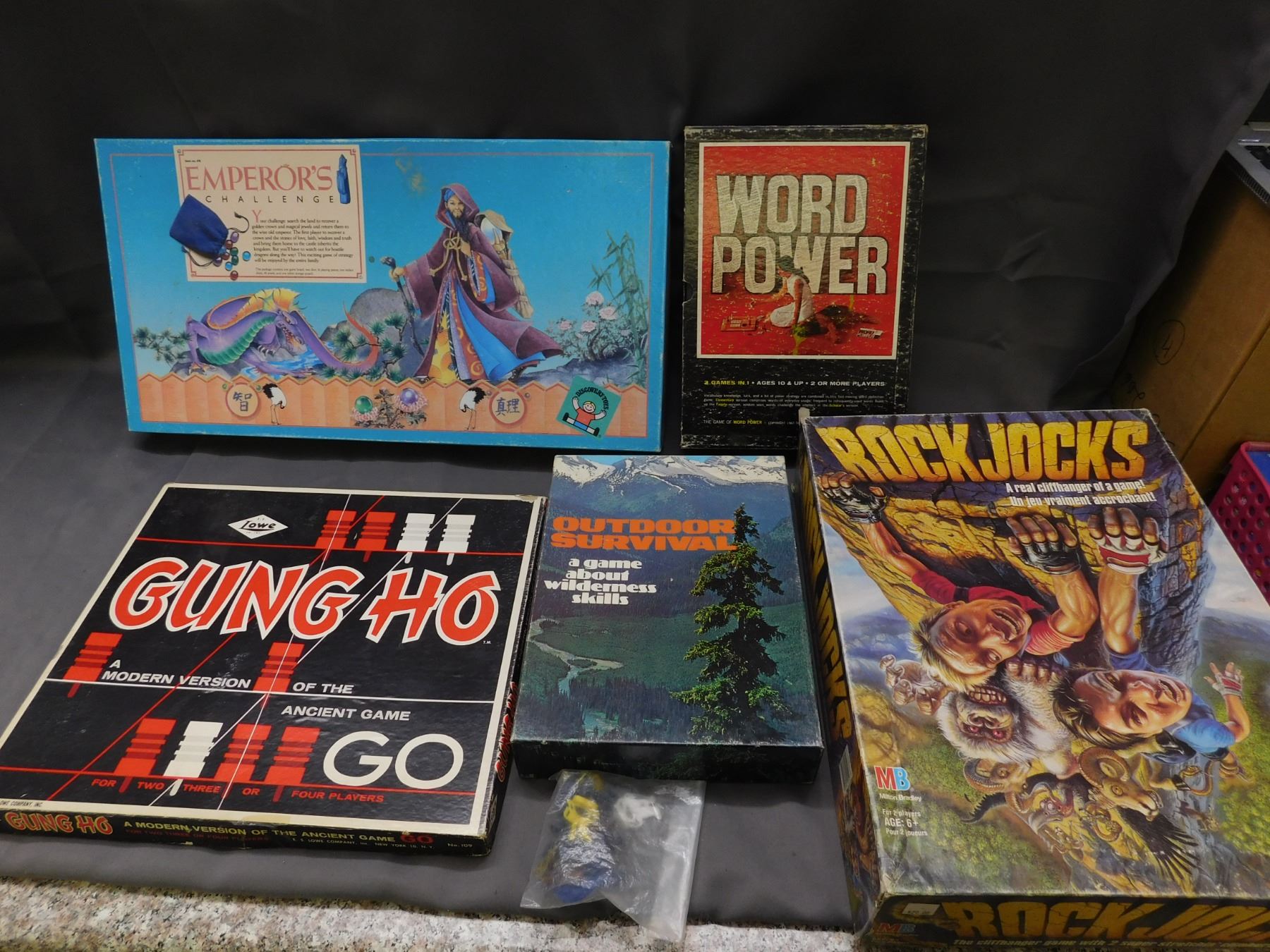 Lot of 5 Vintage Board Games Gung-Ho, Word Power, Emperors, Outdoor ...