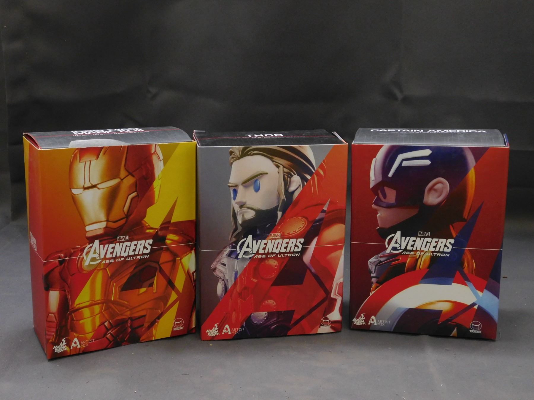 Lot of 3 Hot Toys Artist Mix Avengers Figurines Hot Toys Artist Mix ...