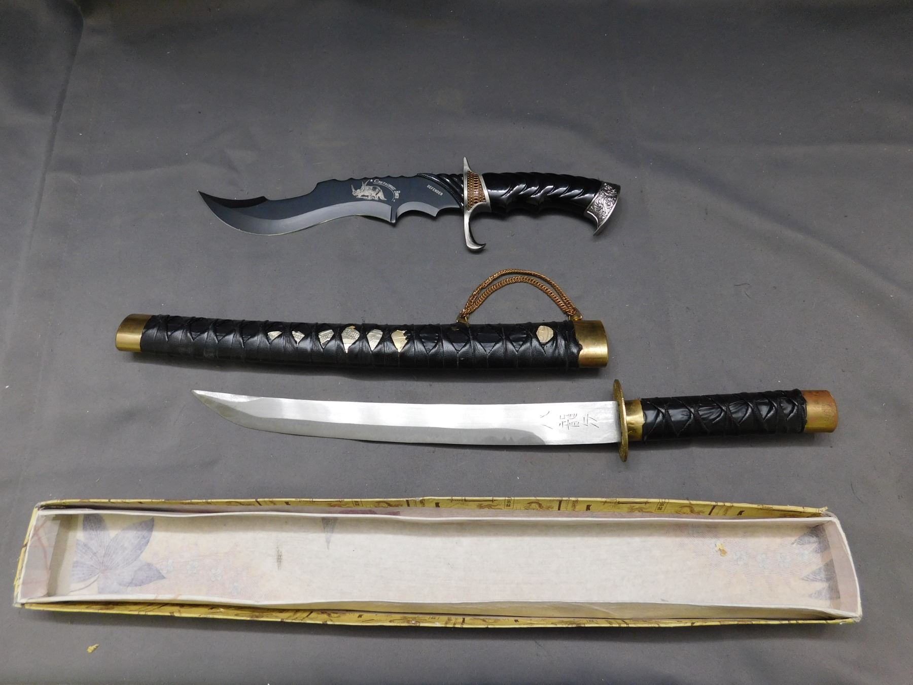 Lot of 2 Collectible Prop Weapons Swords