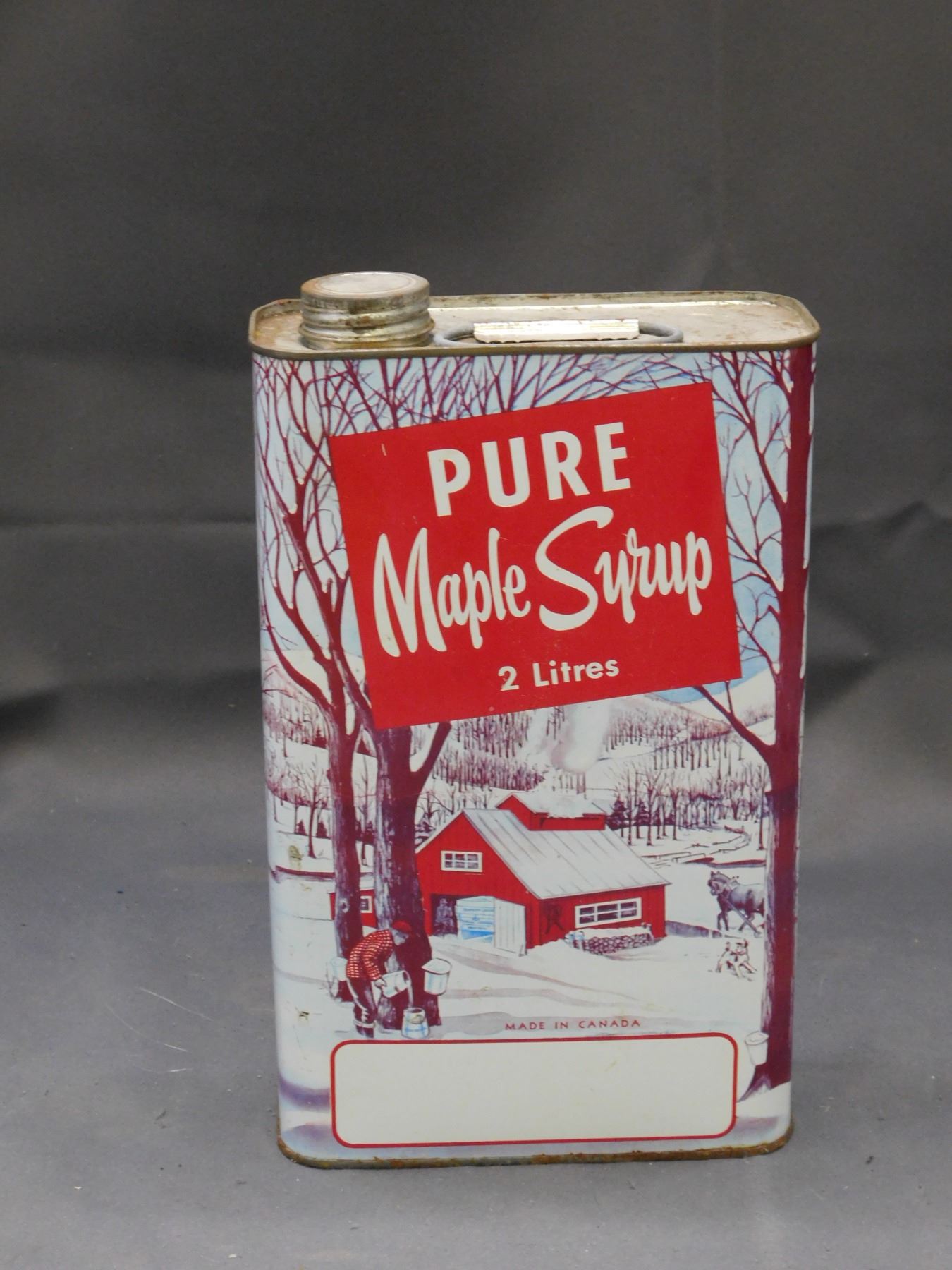 Vintage Pure Maple Syrup Tin 2 Litres