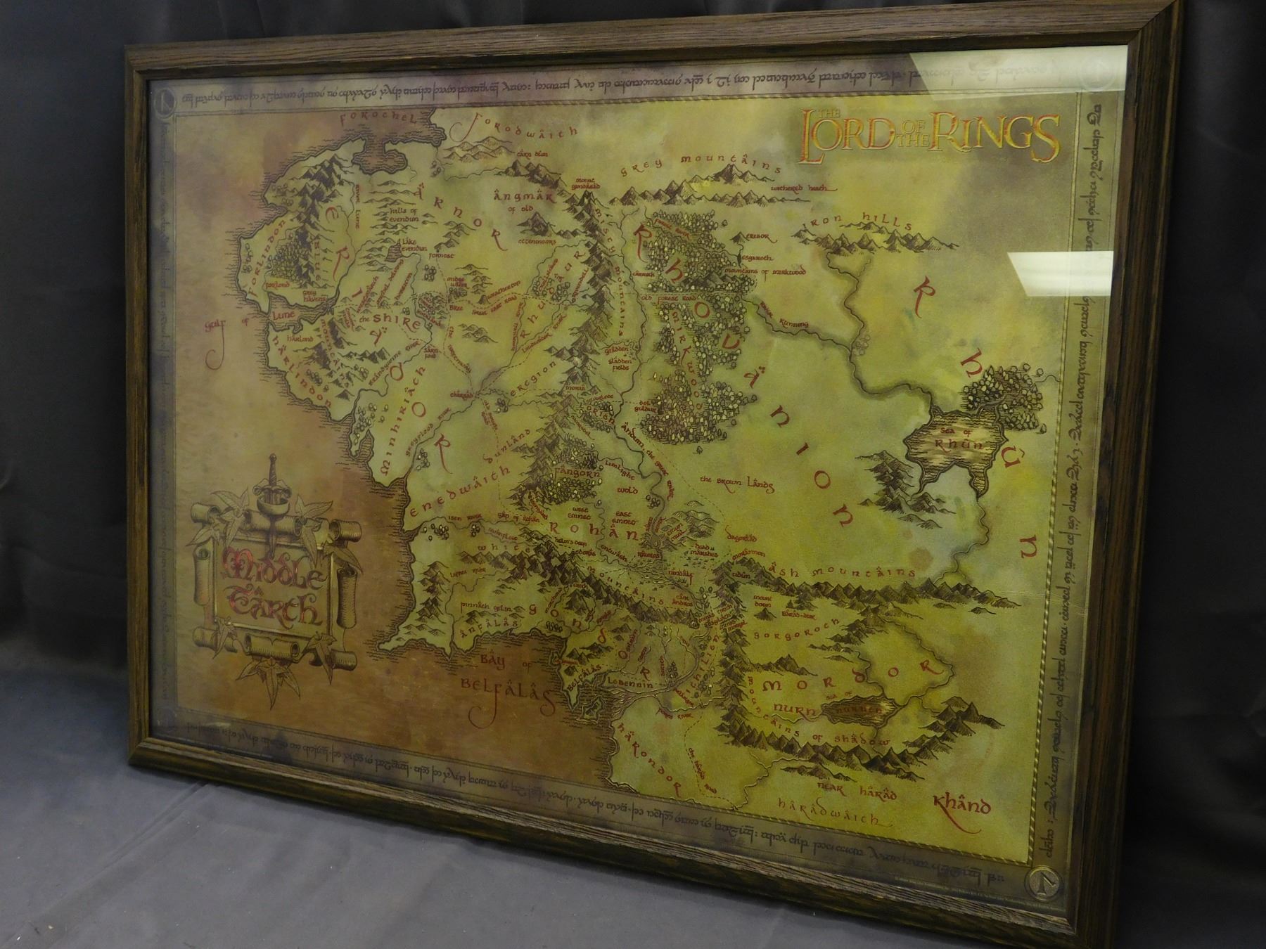 The Lord of the Rings Framed Foil Map of Middle Earth