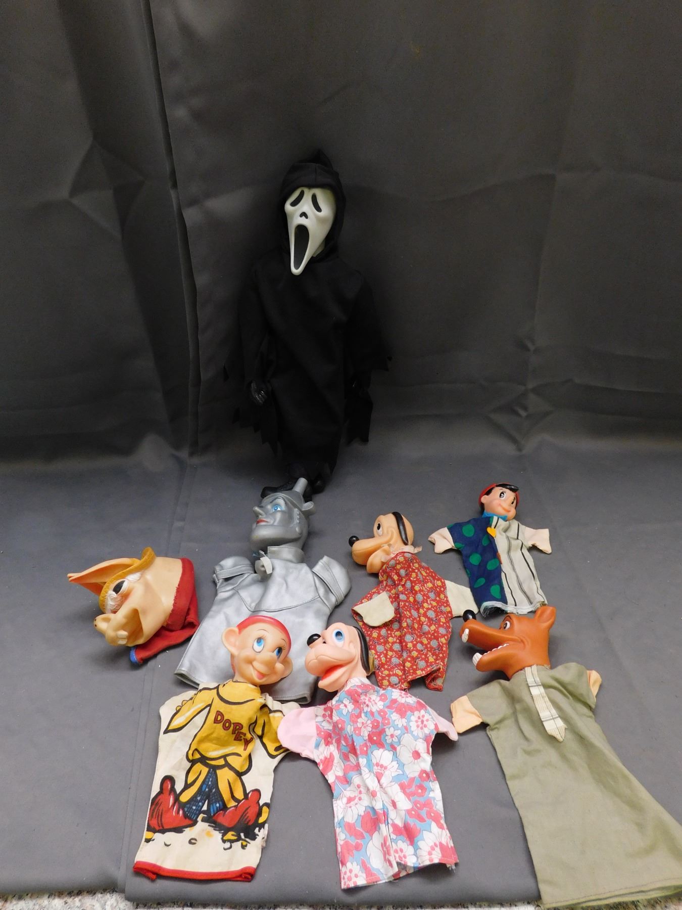 Lot of Vintage Rubber Head Hand Puppets The Wizard of Oz, Pinocchio ...