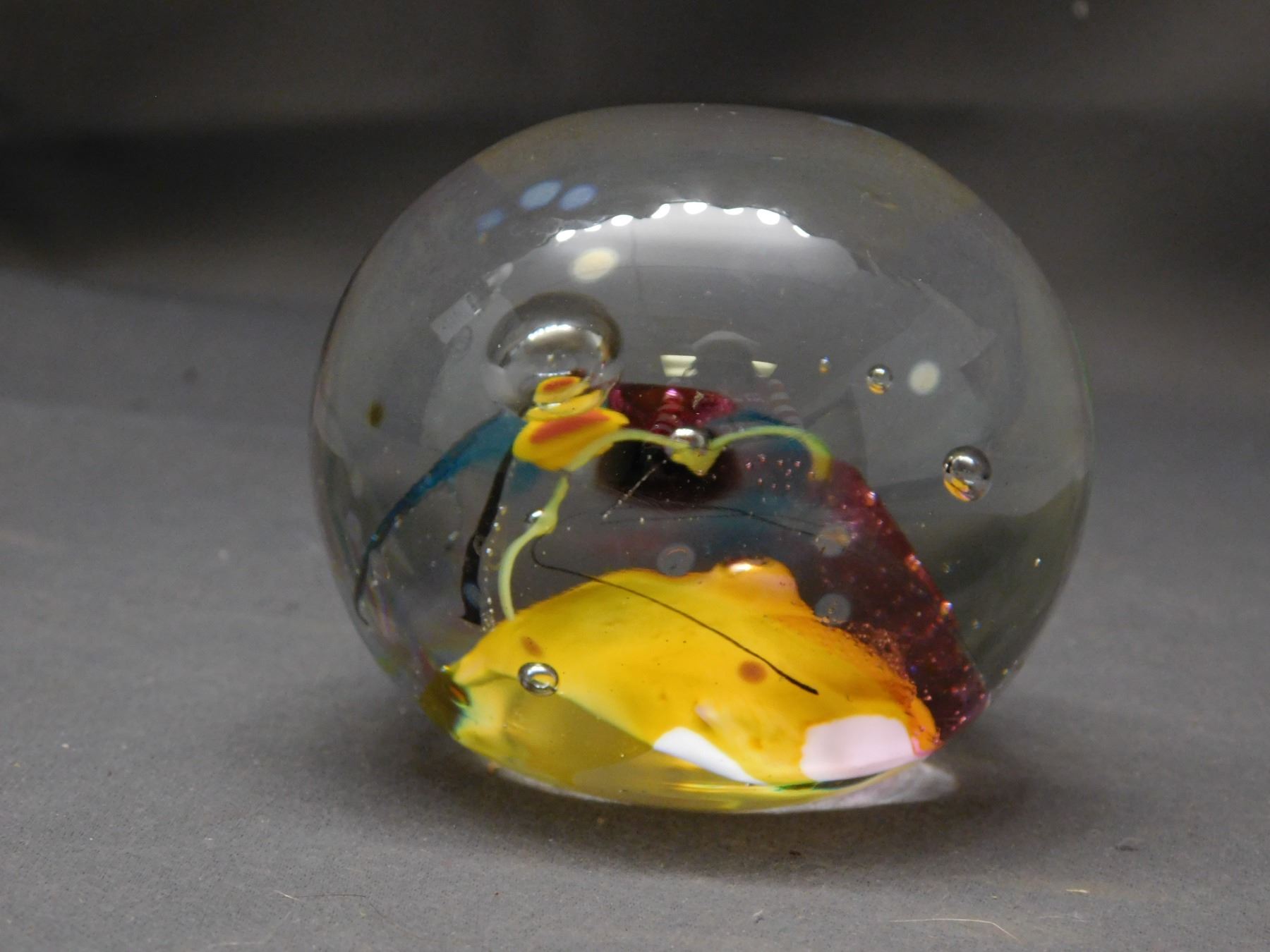 Art Glass Blown Glass Paperweight Artist Signed
