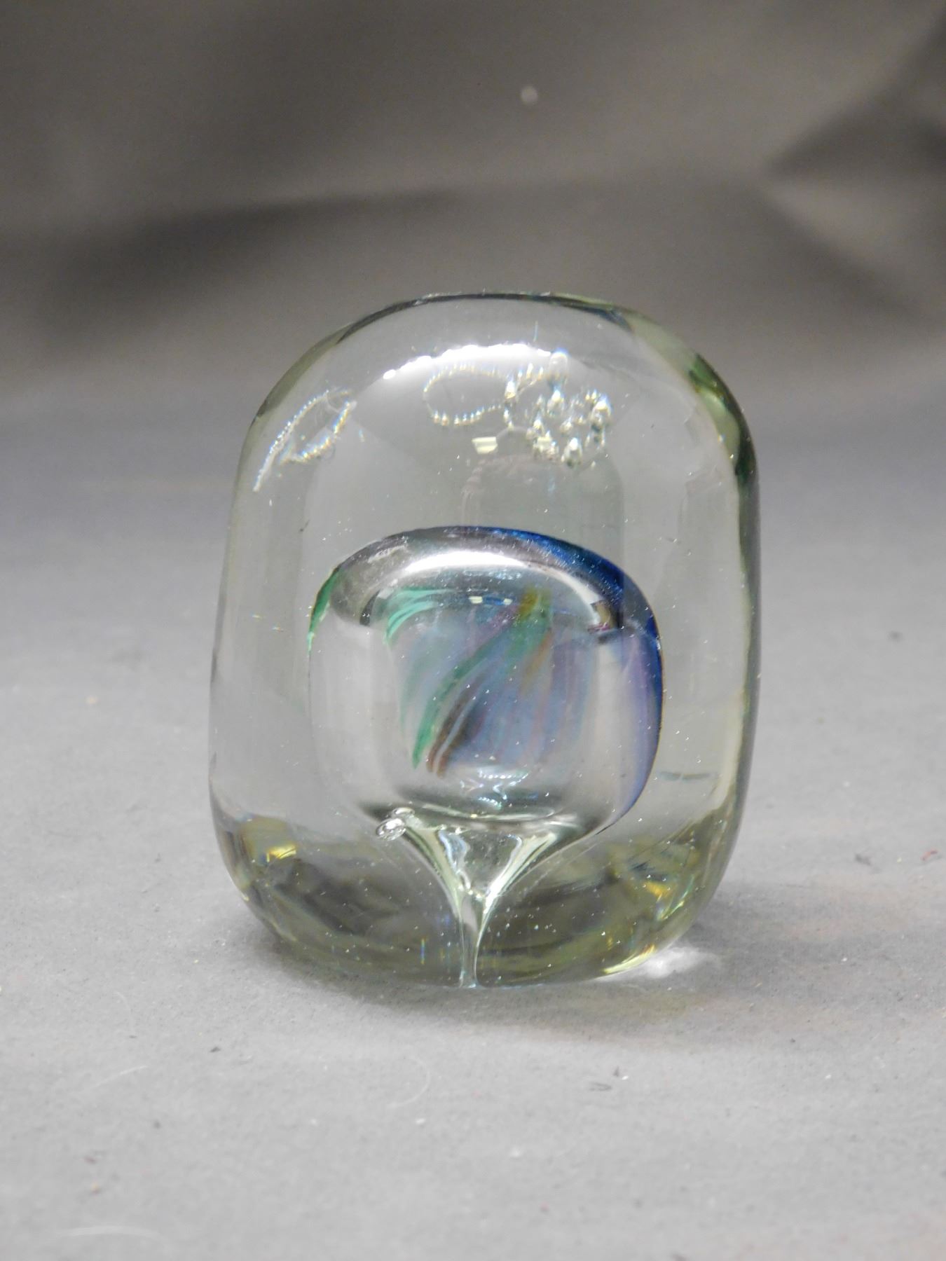 Art Glass Blown Glass Paperweight Artist Signed