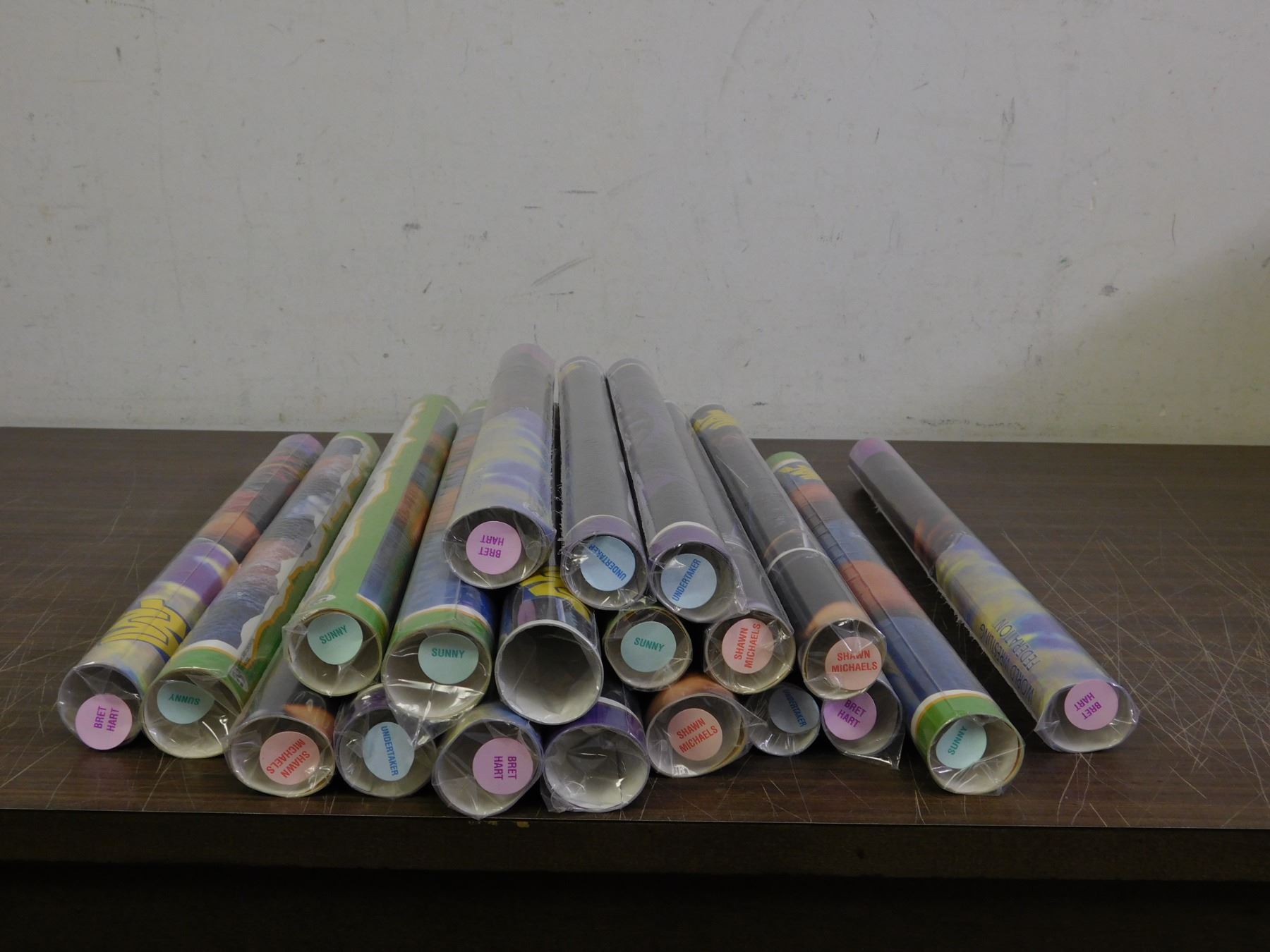 Lot of 20 WWE WWF Posters 4 Different Styles 1997 New Old Stock ...