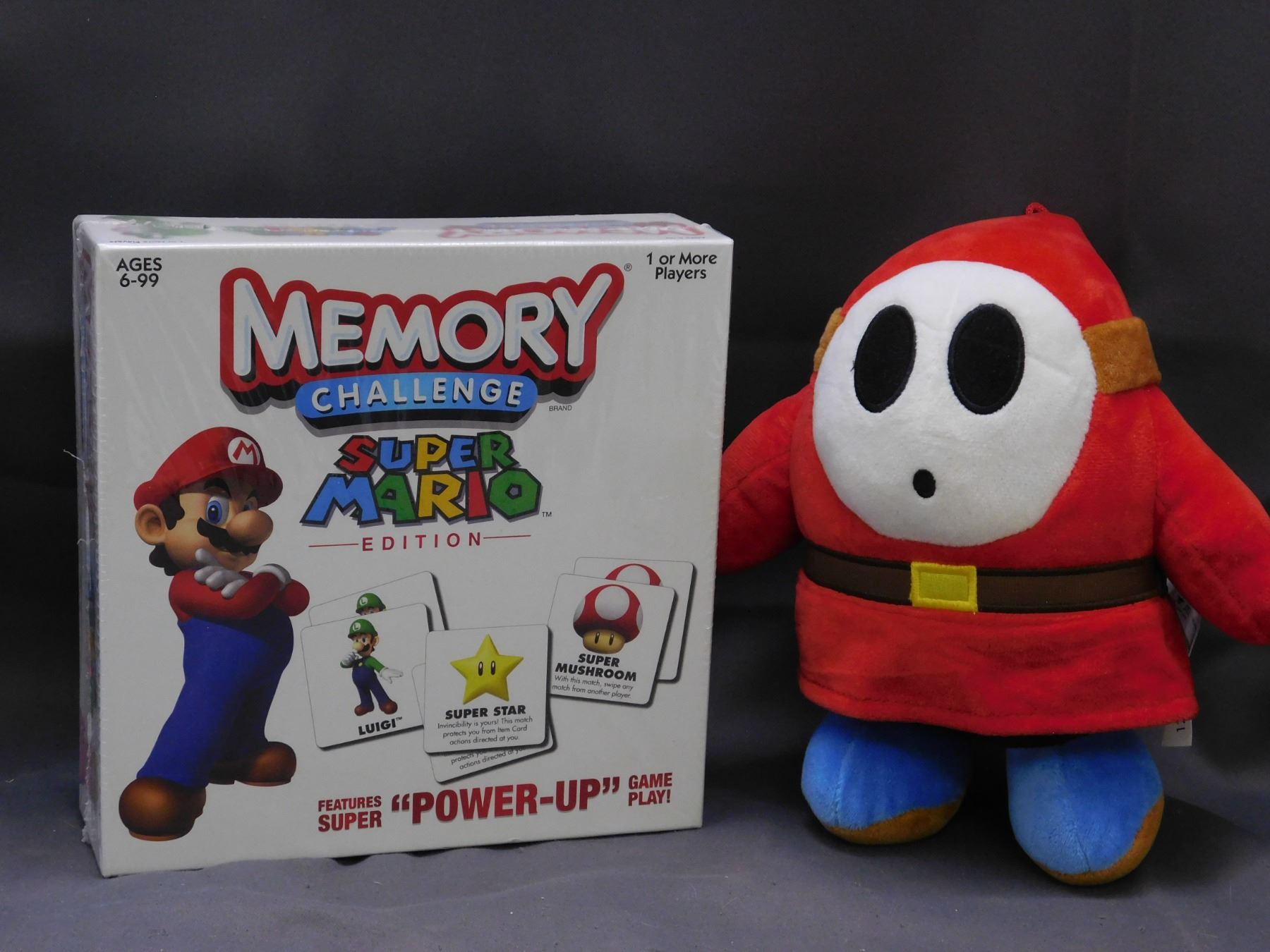 Memory Challenge Super Mario Edition Board Game & Shy Guy Plushie