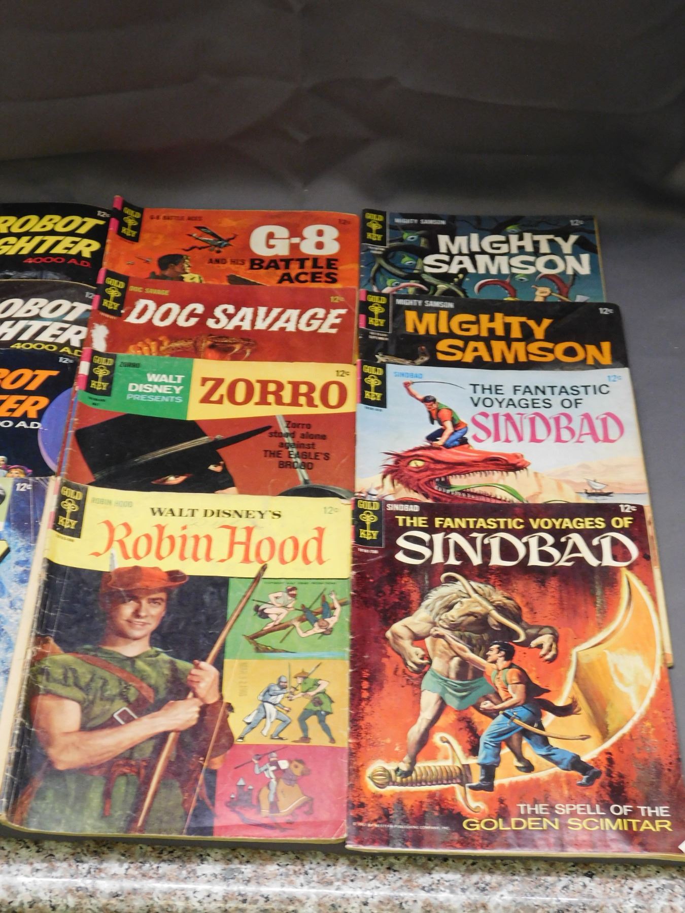 Lot of 20 Vintage Gold Key 12c Comics Zorro, Robot Fighter, Mighty ...