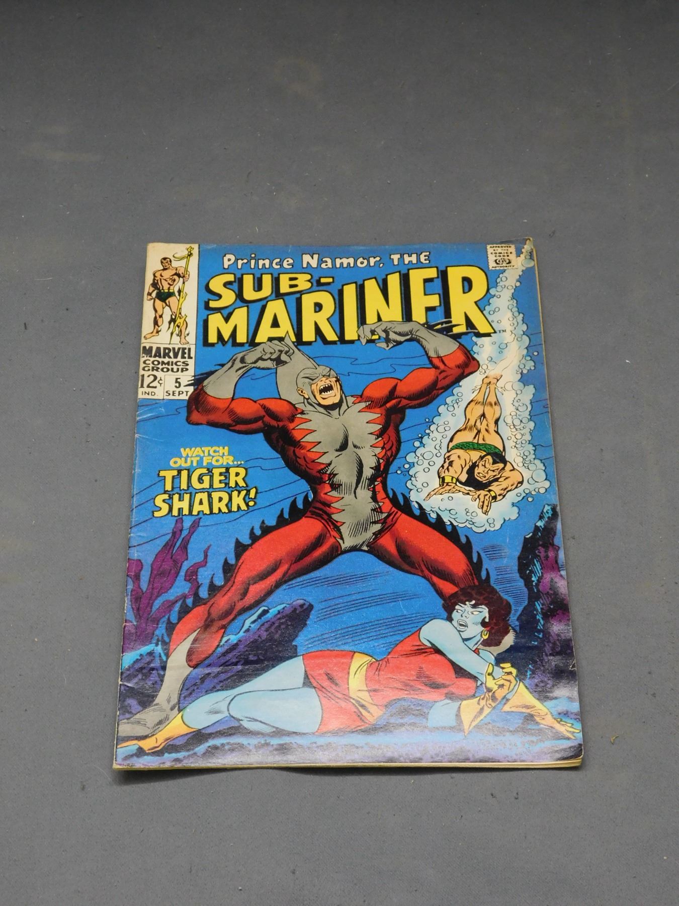 Vintage Comic Book 12c Cover Marvel Prince Namor, the Sub-Mariner #5 ...