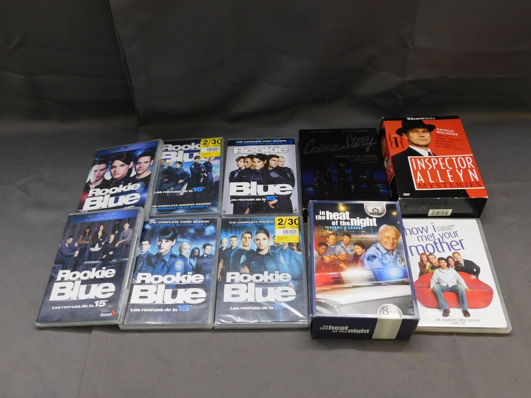 Lot of 10 Box Sets and DVDs Assorted TV Shows Rookie Blue, Crime Story ...