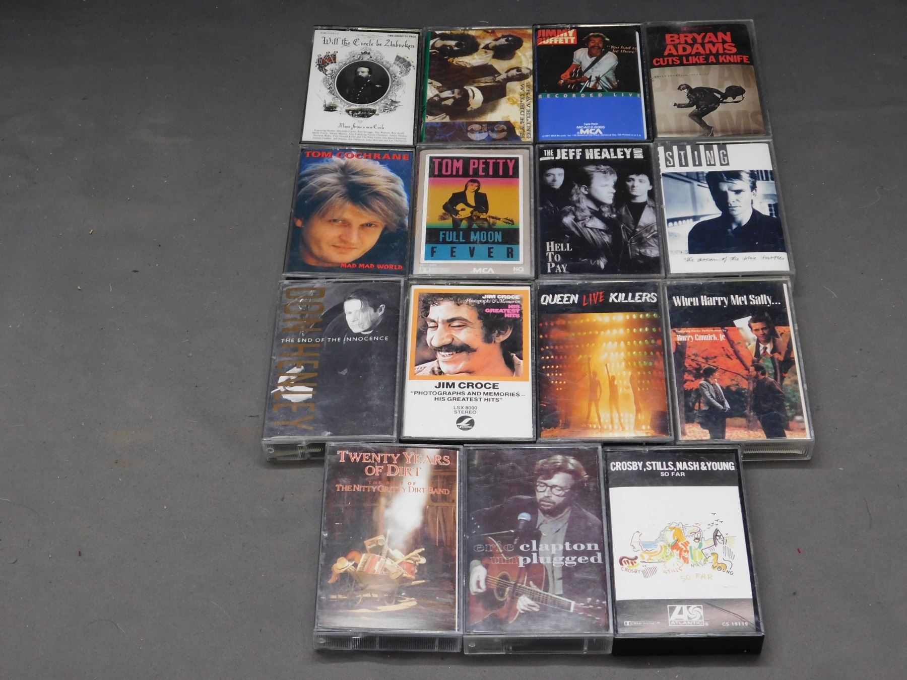 Lot of 15 Cassette Tapes Bryan Adams, Tom Petty, STING, Jim Croce ...