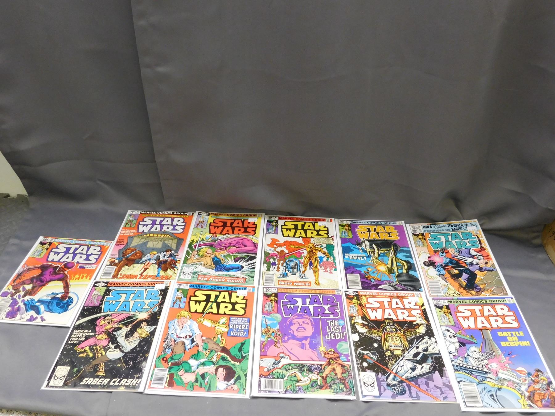 Lot of 11 Vintage Star Wars Comic Books ranging from #32-58 Marvel
