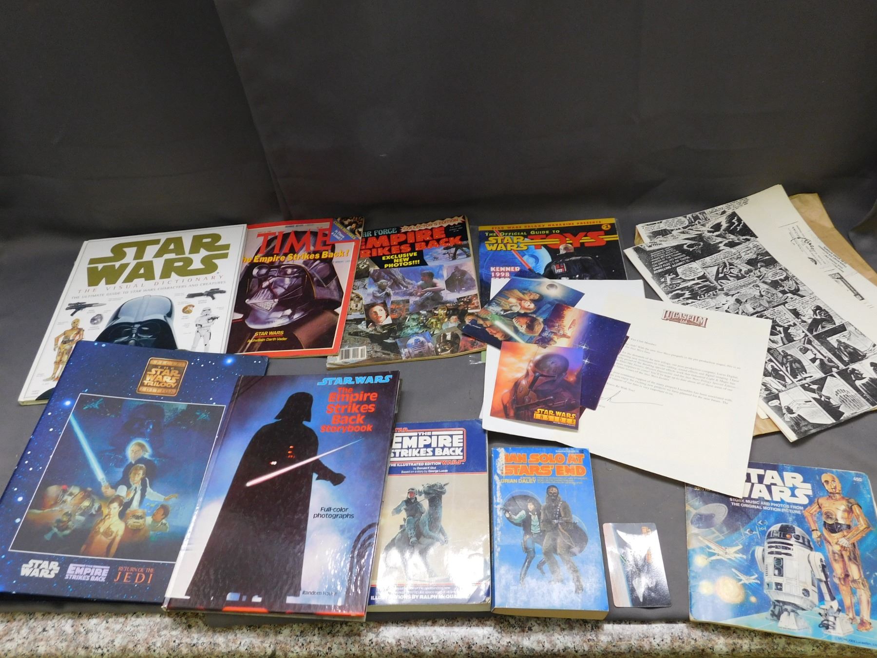 Lot of Vintage Star Wars Books, Magazines, Comic Printouts, Storybooks ...