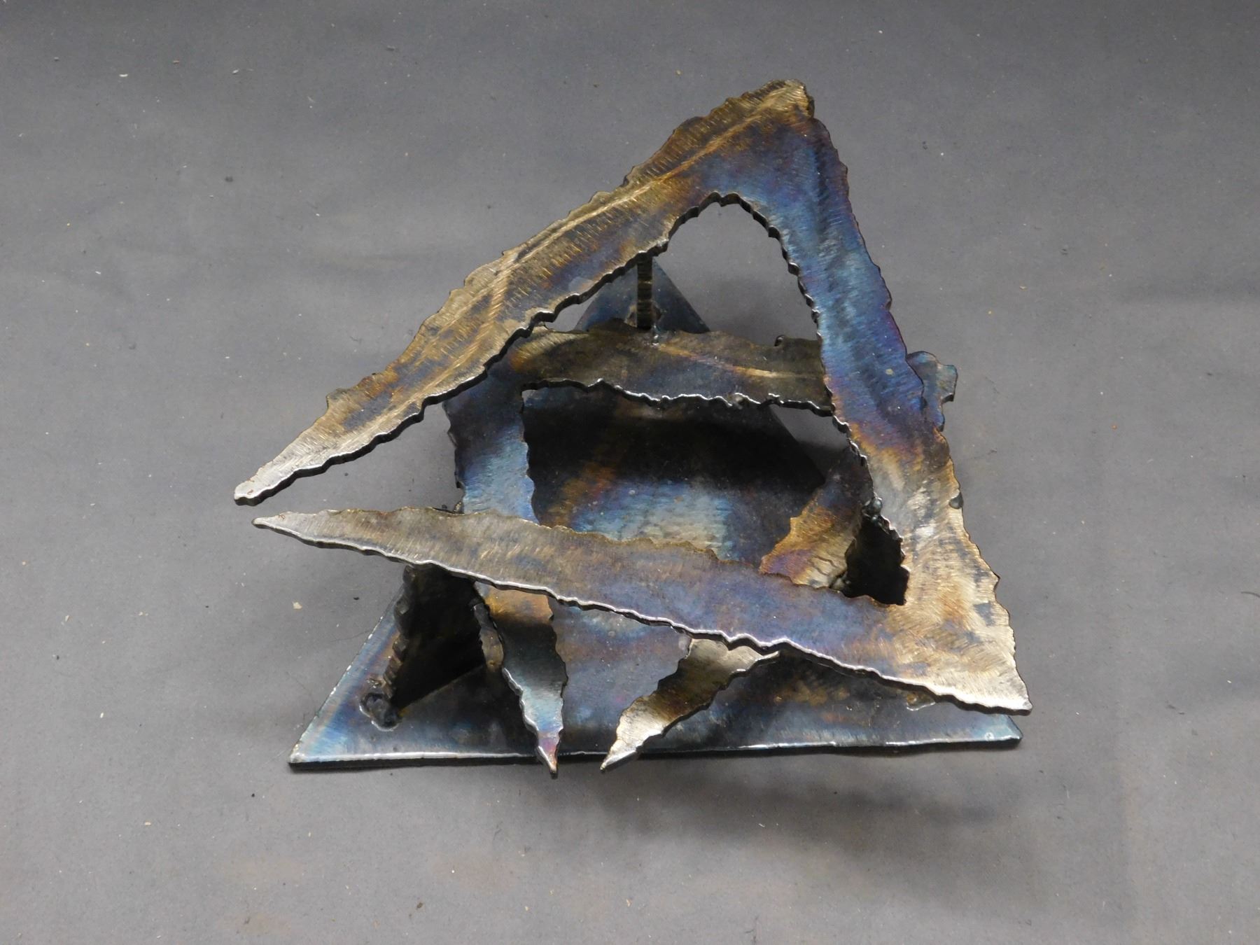 Artist Signed Blow Torch Metal Art Sculpture