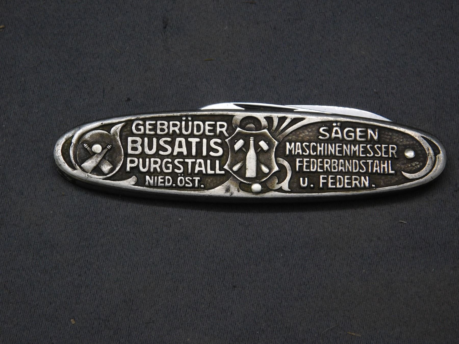 Vintage German Folding Knife Gebruder Busatis Purgstall Nied Ost Sagen