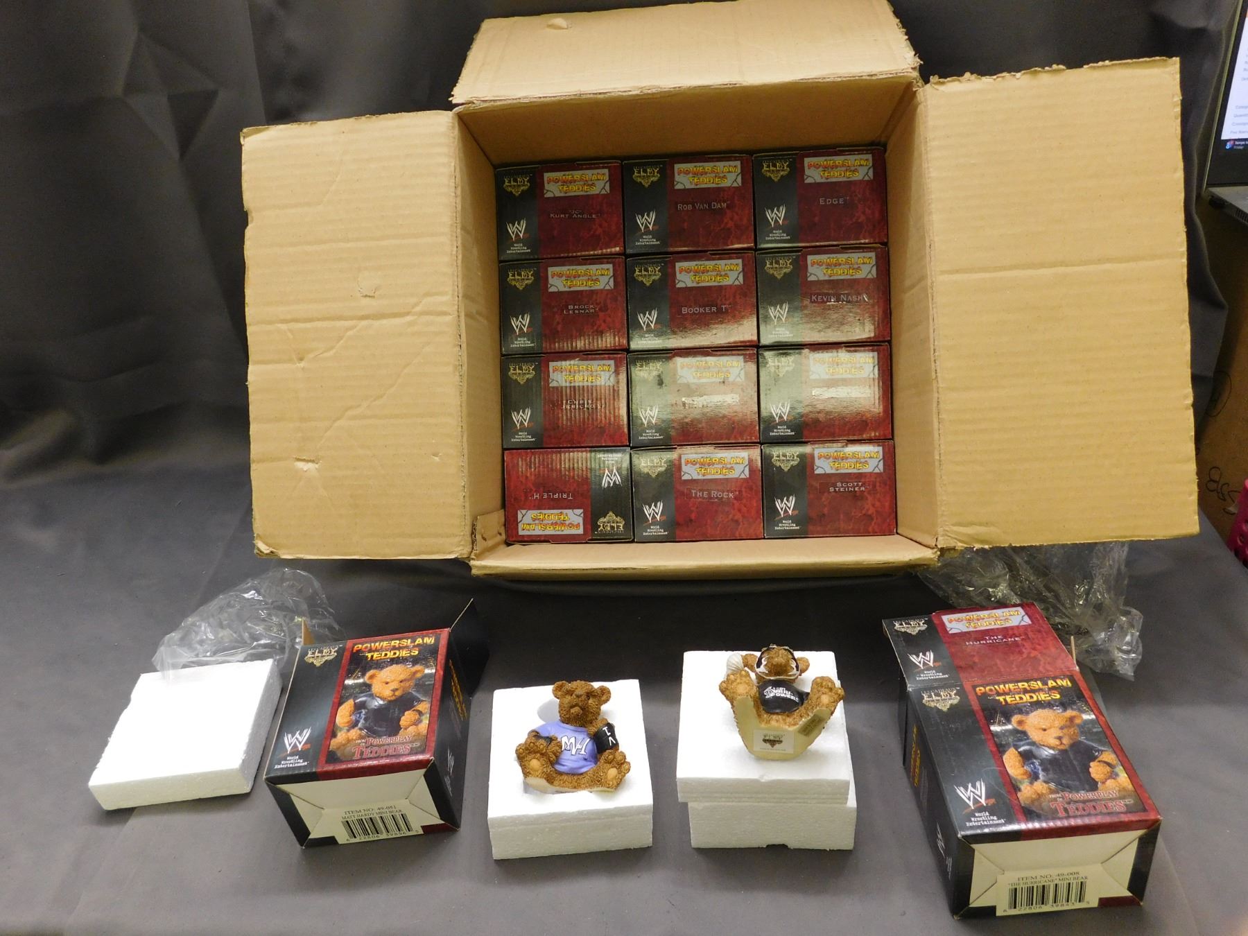 Lot of 14 ELBY 2003 WWE Power Slam Teddies NOS (all different) Ruthless ...