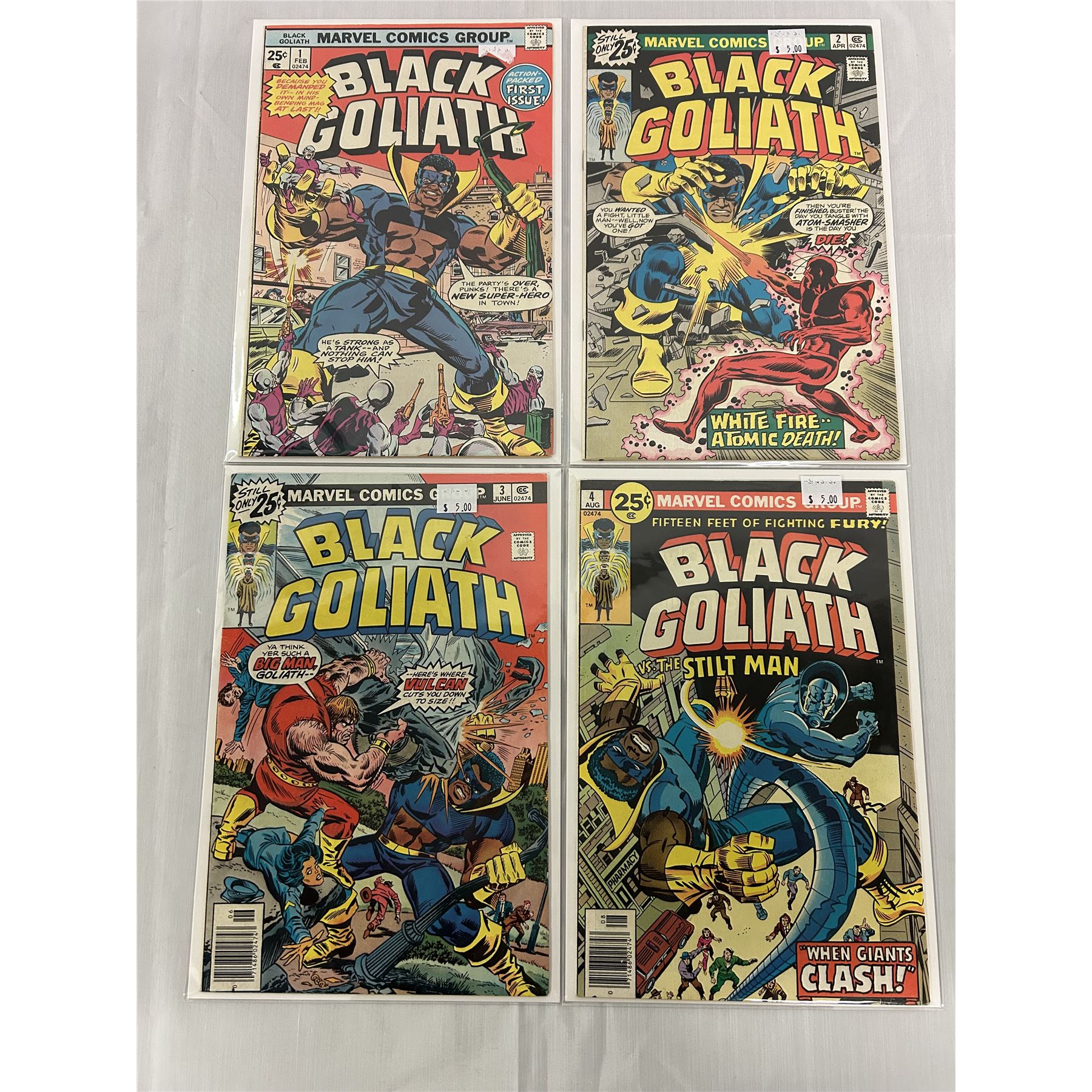 Lot of 4 Black Goliath Comic Books #1-4