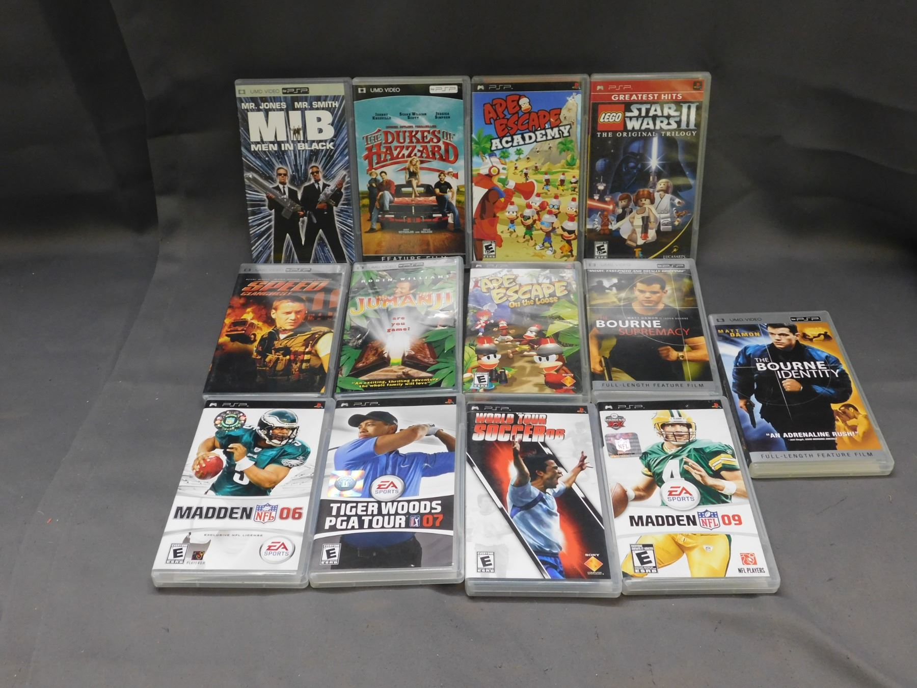 Lot of 13 PSP Games & UMD Video Movie Discs