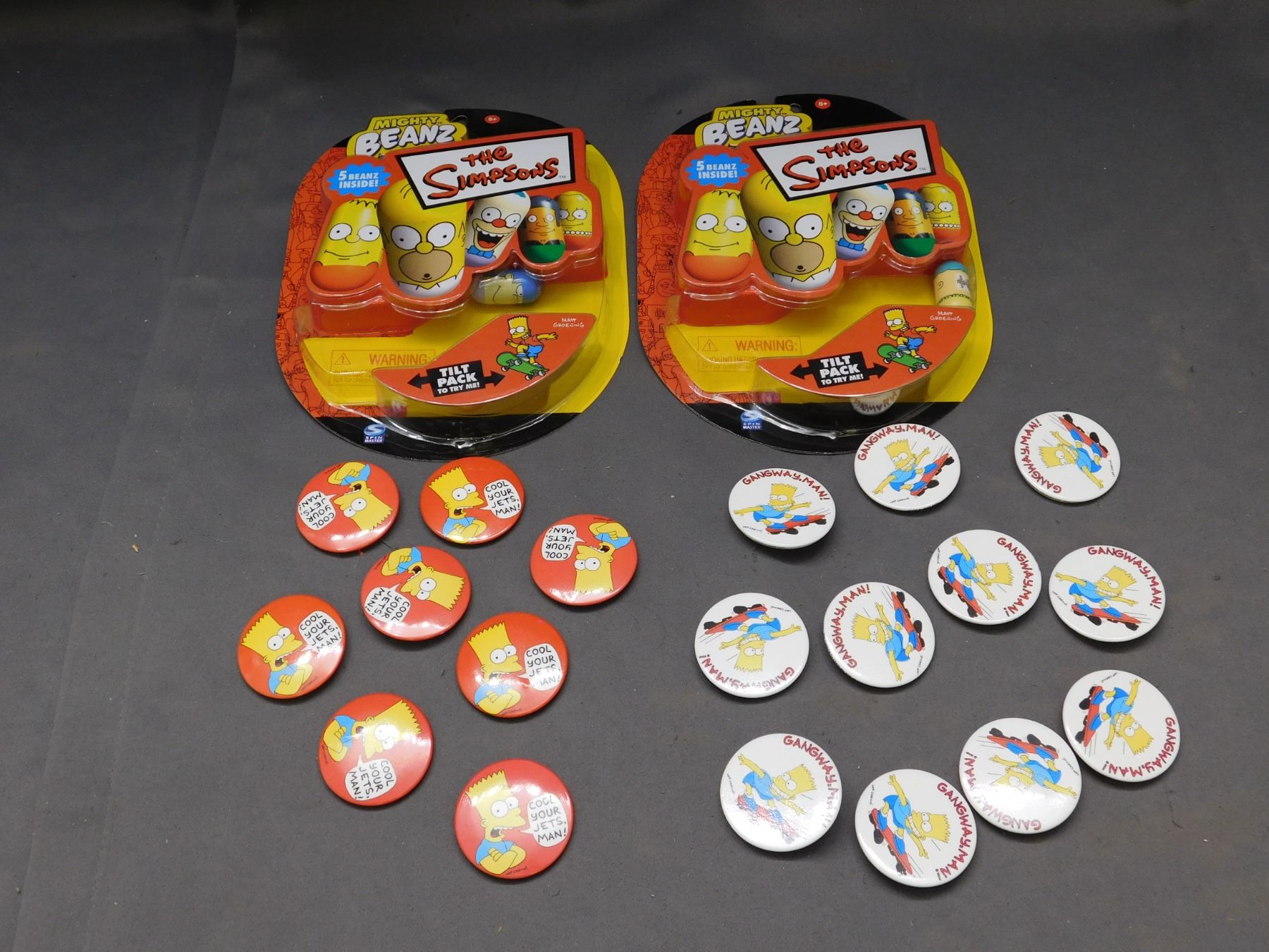Simpsons Lot Mighty Beanz, Buttons