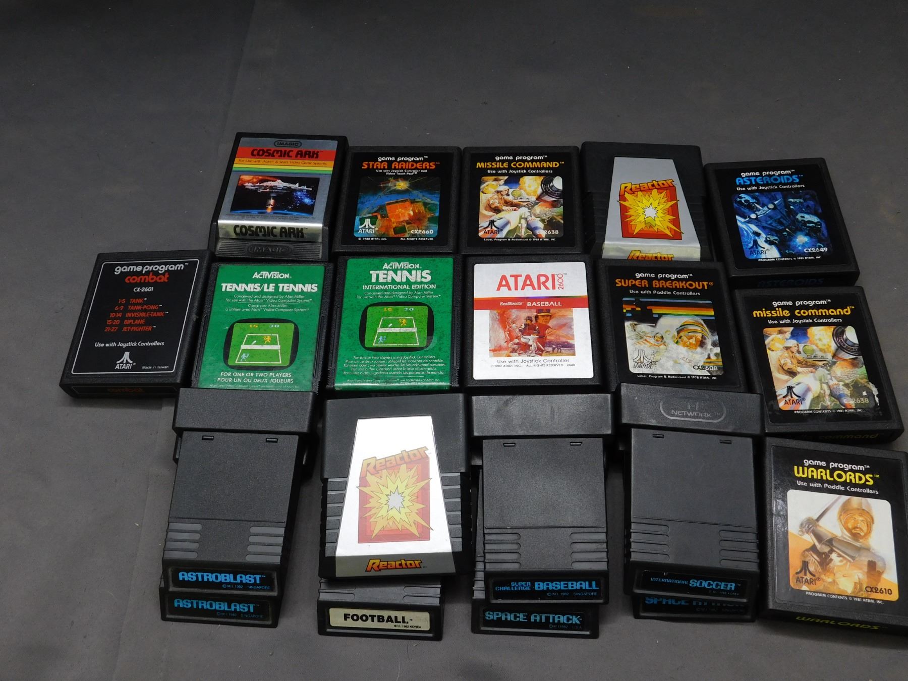 Lot of 20 Vintage Atari Games Cartridges