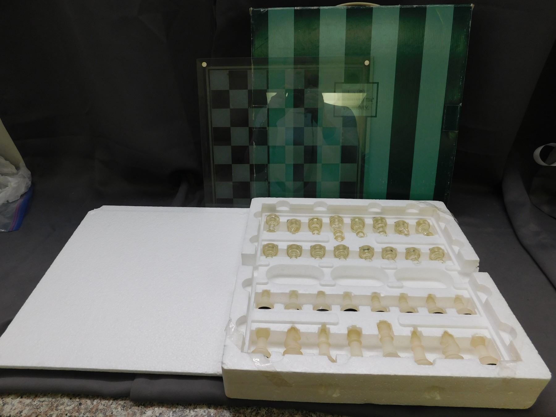 The Bombay Company Glass Chess Set