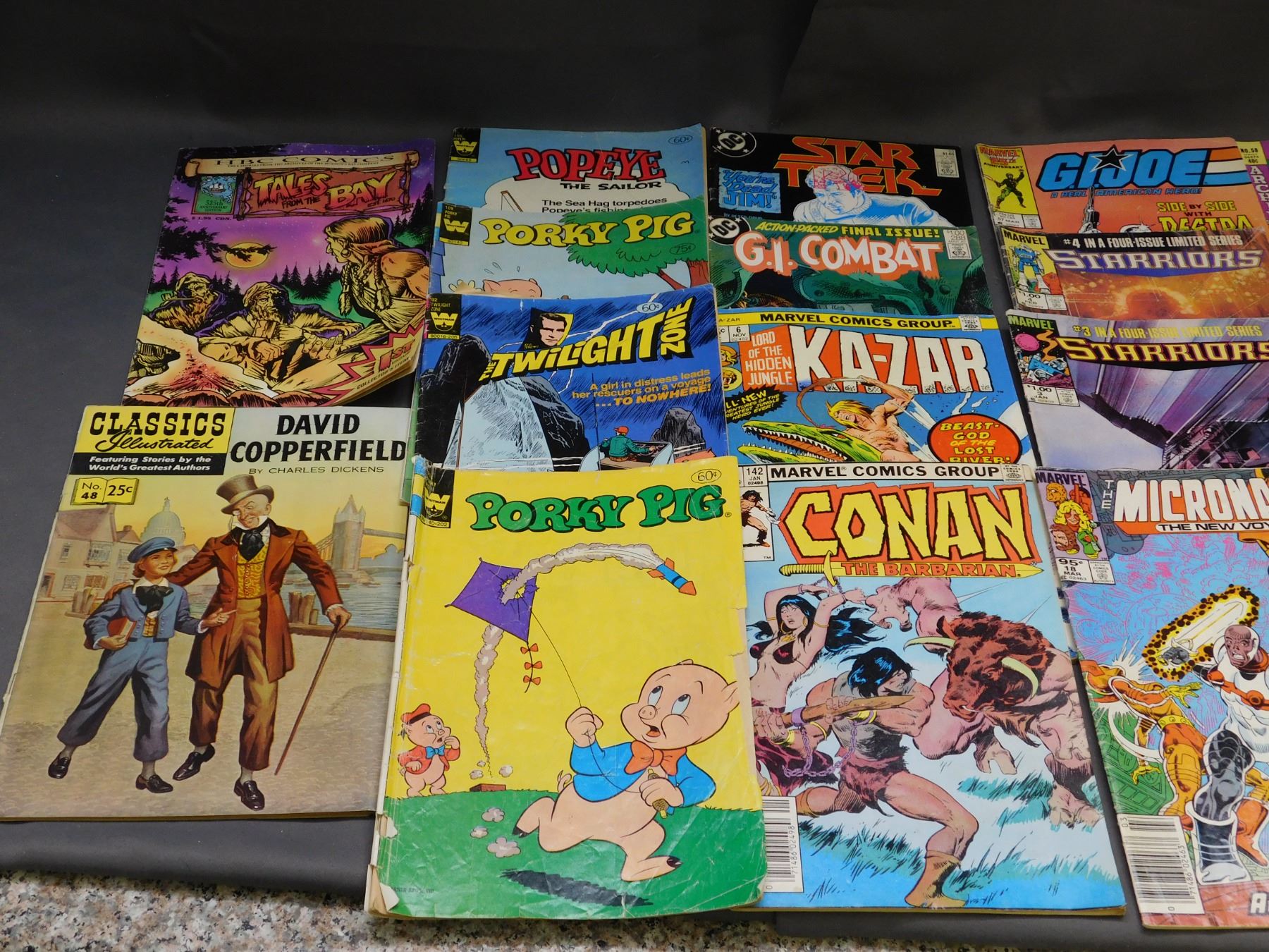 Lot of 22 Vintage Comic Books, Star Trek, Archie, Conan, Classics, Chip ...