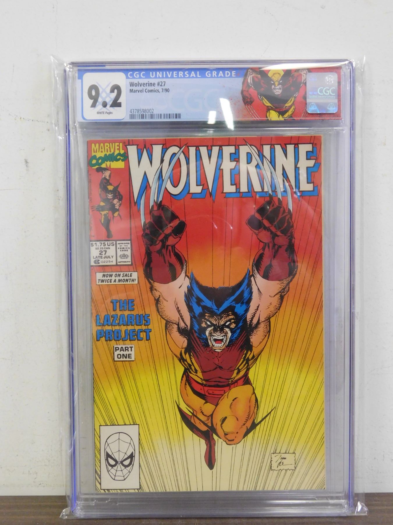 9.2 CGC Universal Grade wolverine #27 Marvel Comics 7/90