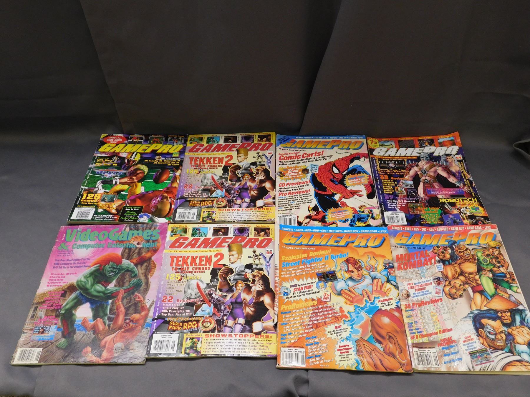 Lot of 8 Vintage Game Pro Magazines Video Game Magazines