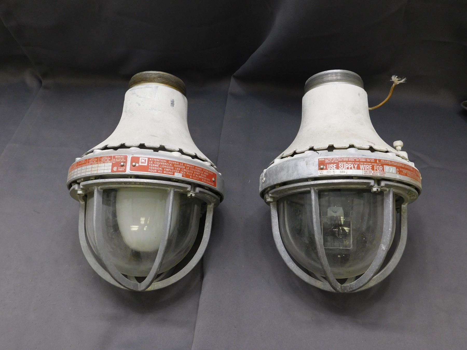 Lot of 2 Killark HX-2-250 Hazardous Location Explosion Proof Light Fixtures