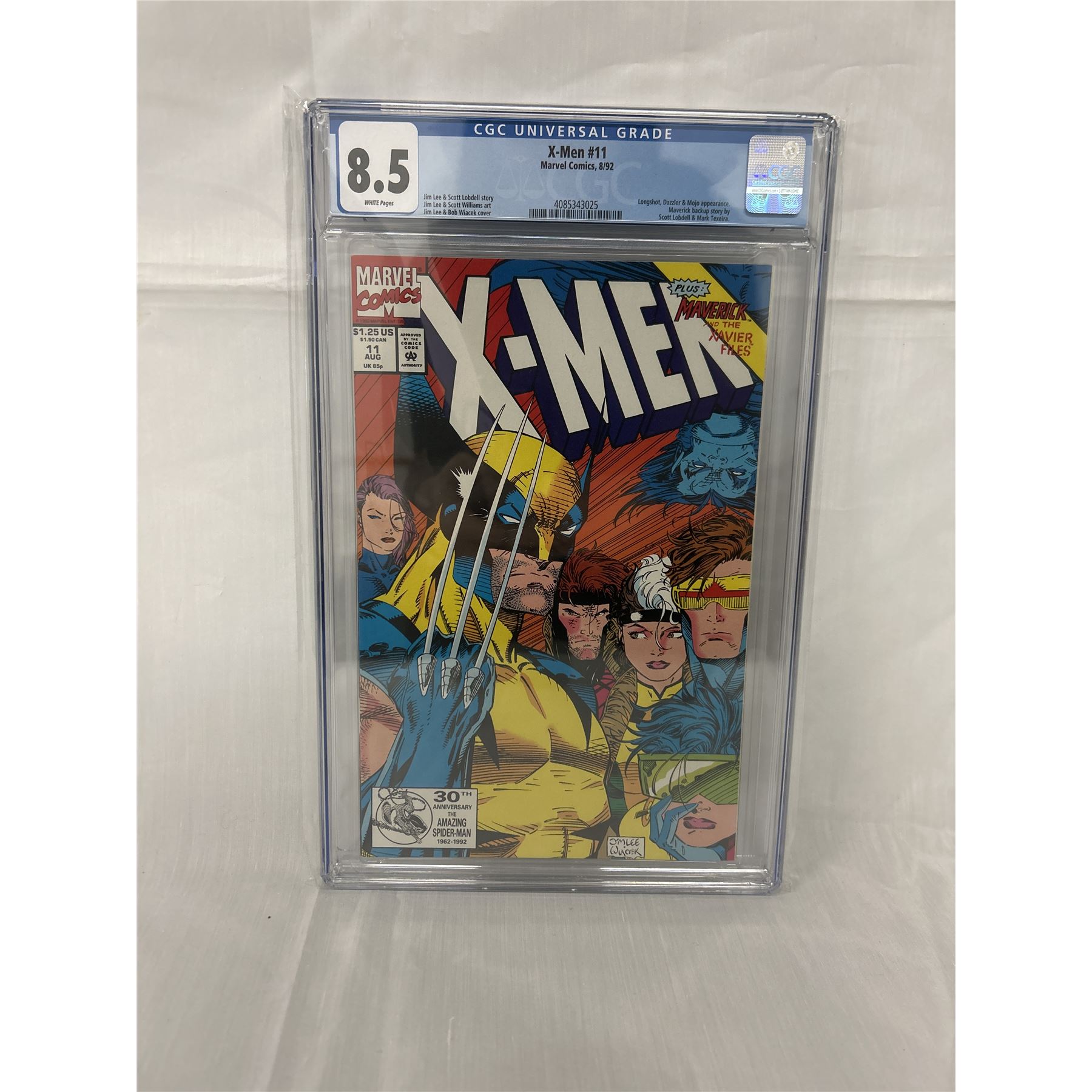 8.5 X-Men #11 Marvel Comics 8/92 CGC Universal Grade
