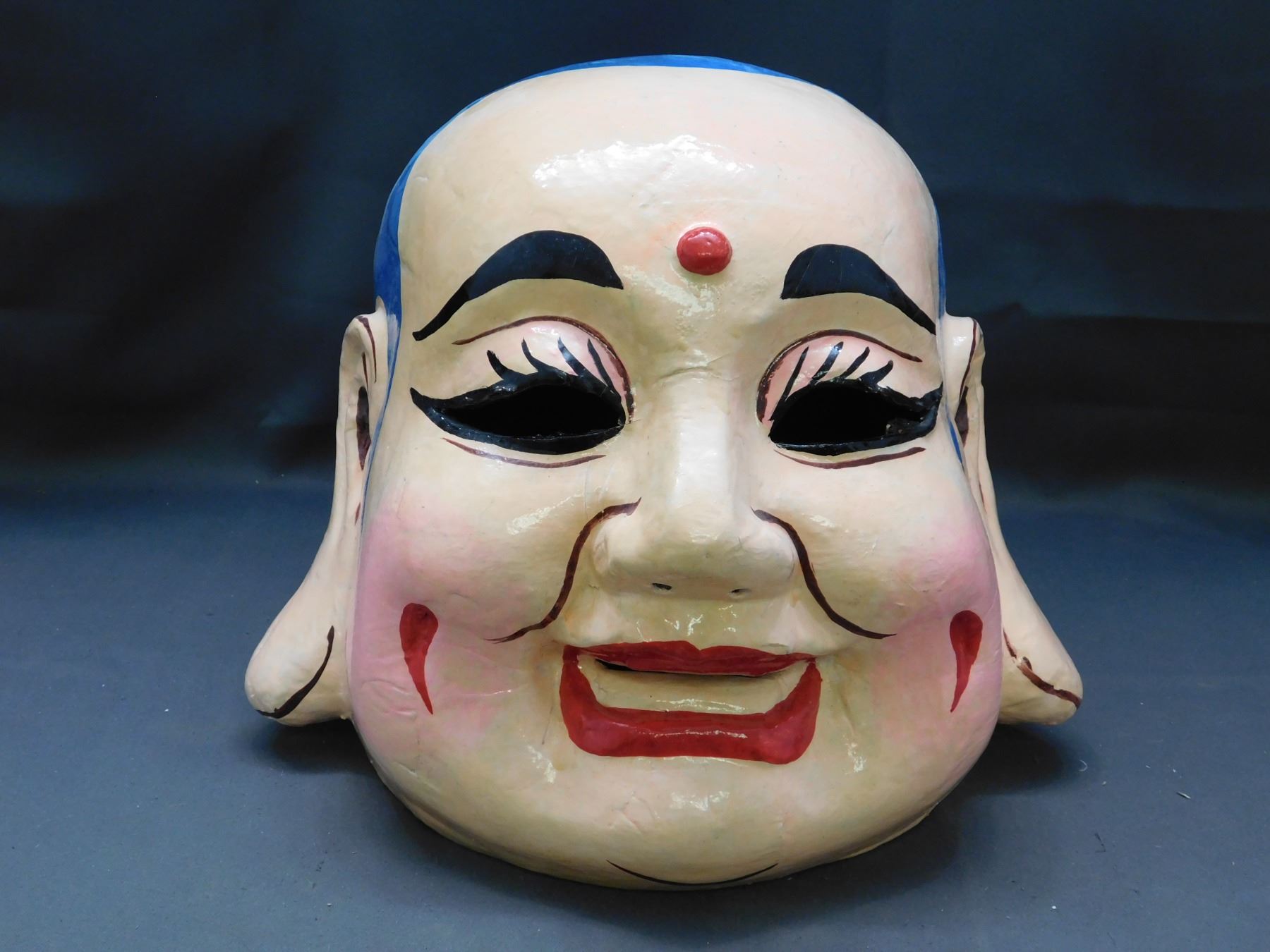 Paper Mache Buddha Asian Festival Mask / Helmet