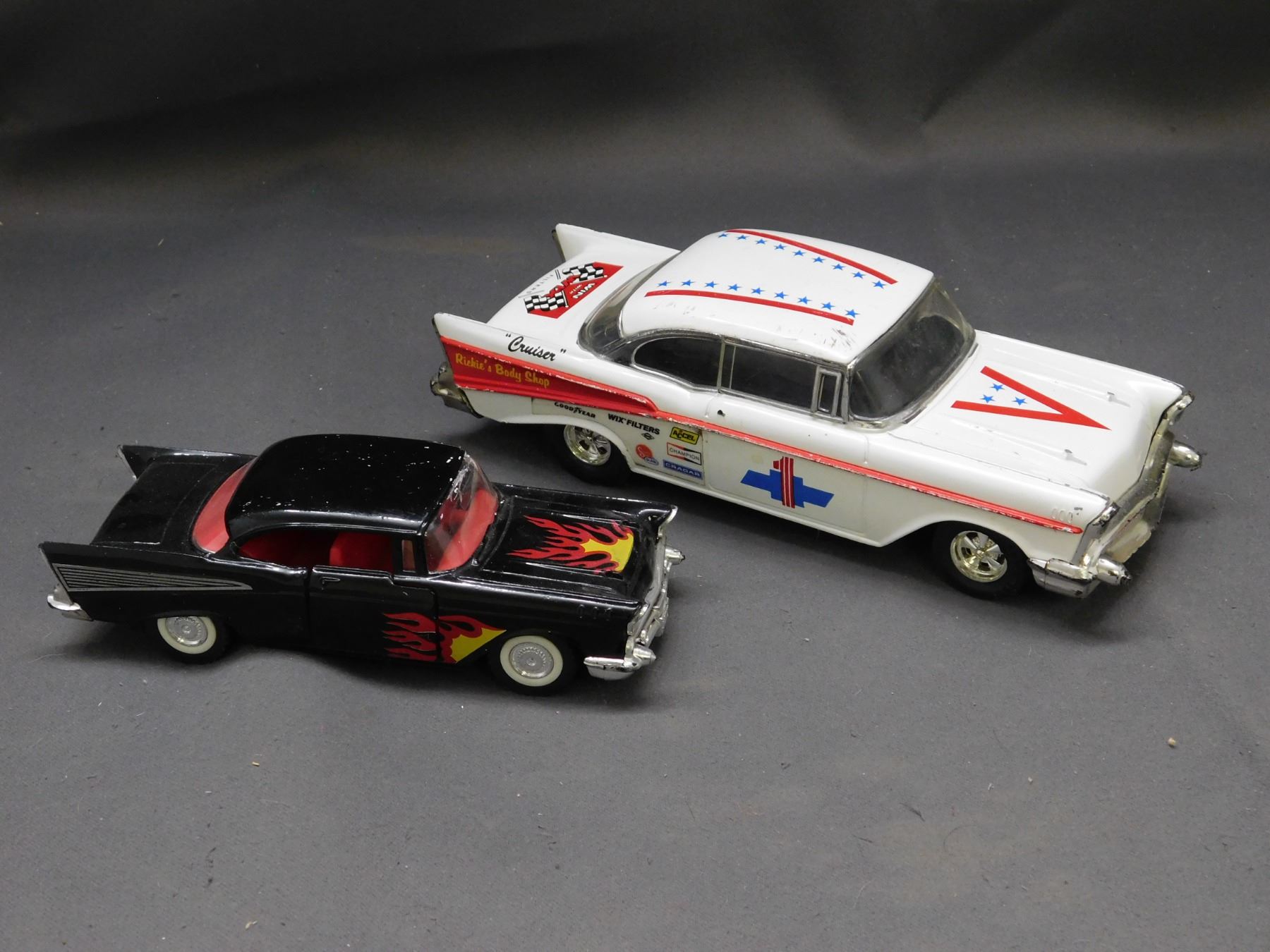 Lot of 2 ERTL Replica 1957 Chevy 210 Series and Majorette Chevy Bel Air ...