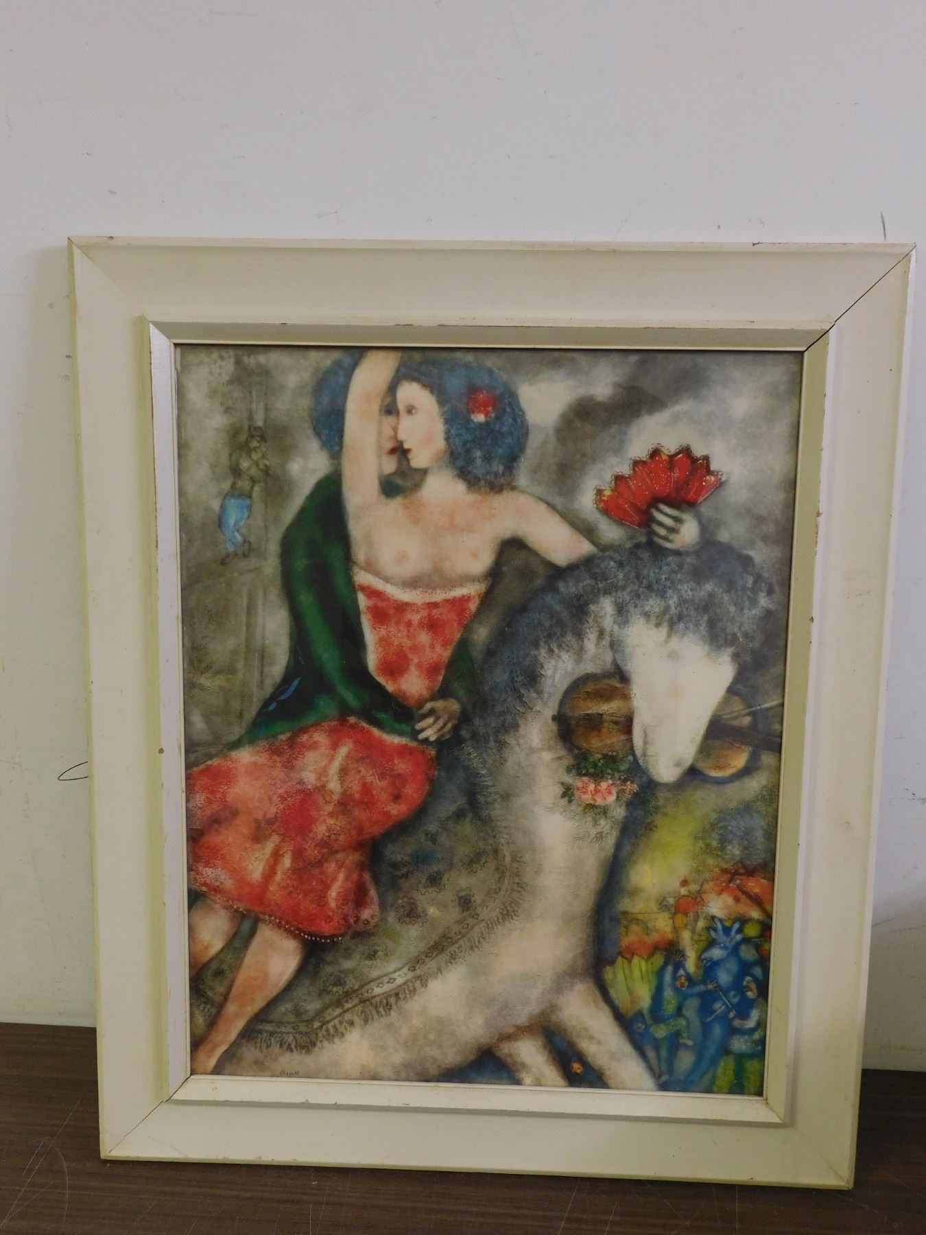 Framed Art Print by Marc Chagall "Equestrienne" Vintage