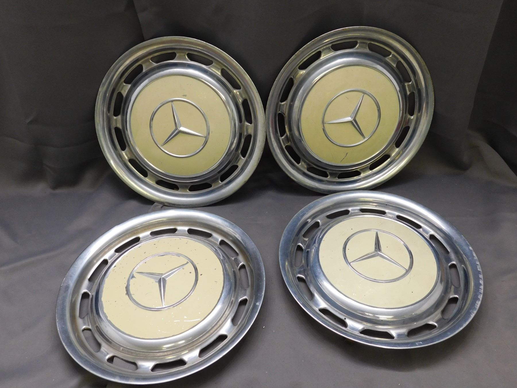 Lot of 4 Vintage Mercedes Benz Hub Caps