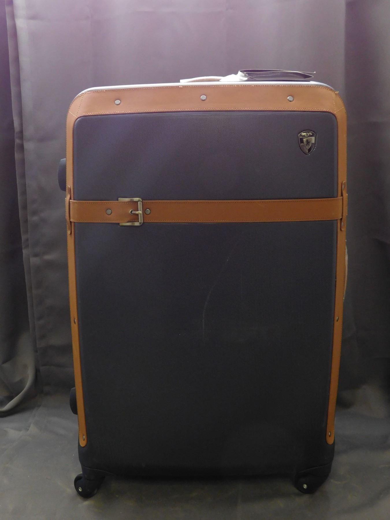 Heritage Executive Series Suitcase Heys w Tags Blue with Brown Leather ...