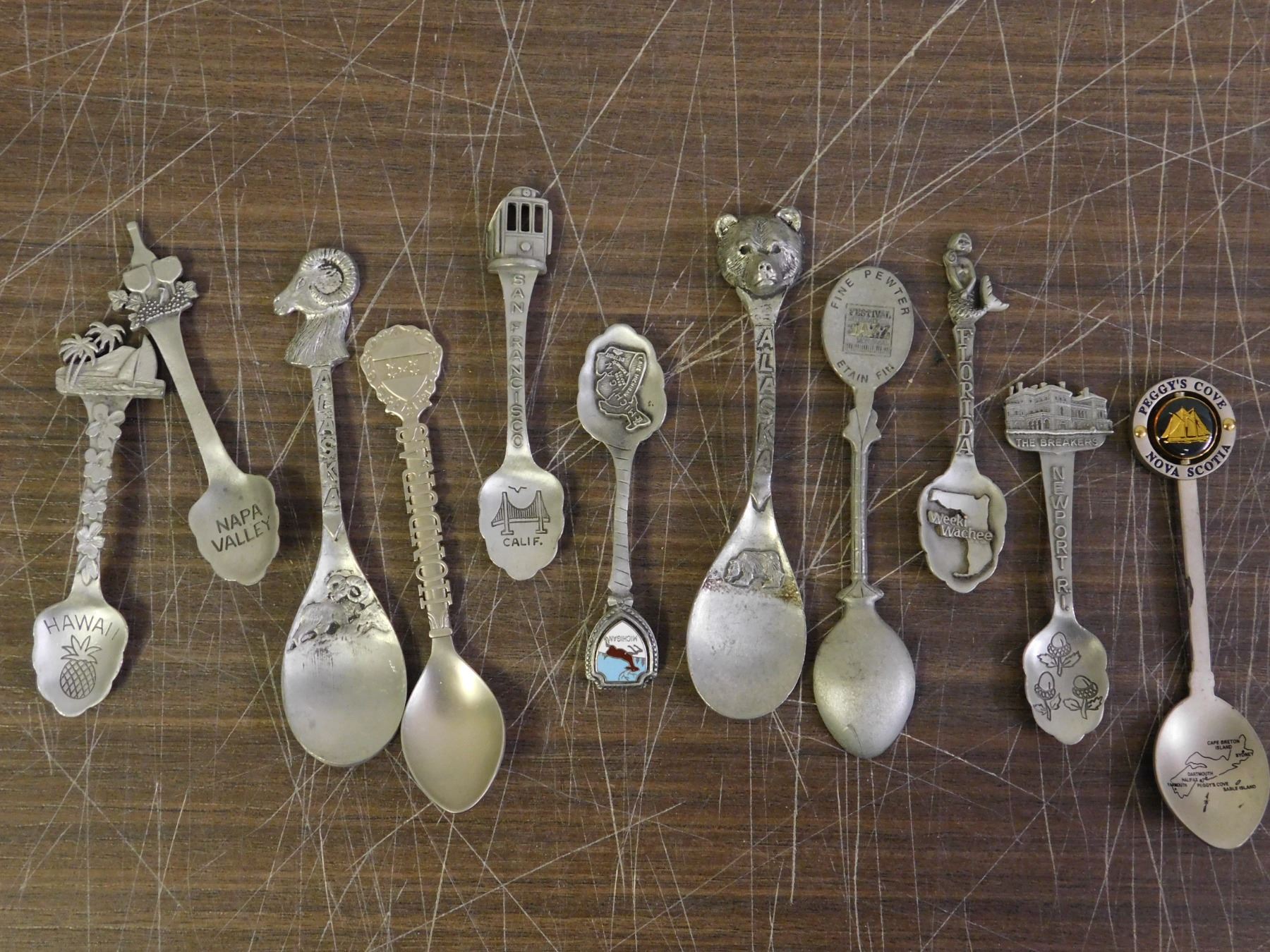 Pewter Souvenir Collectible Spoons