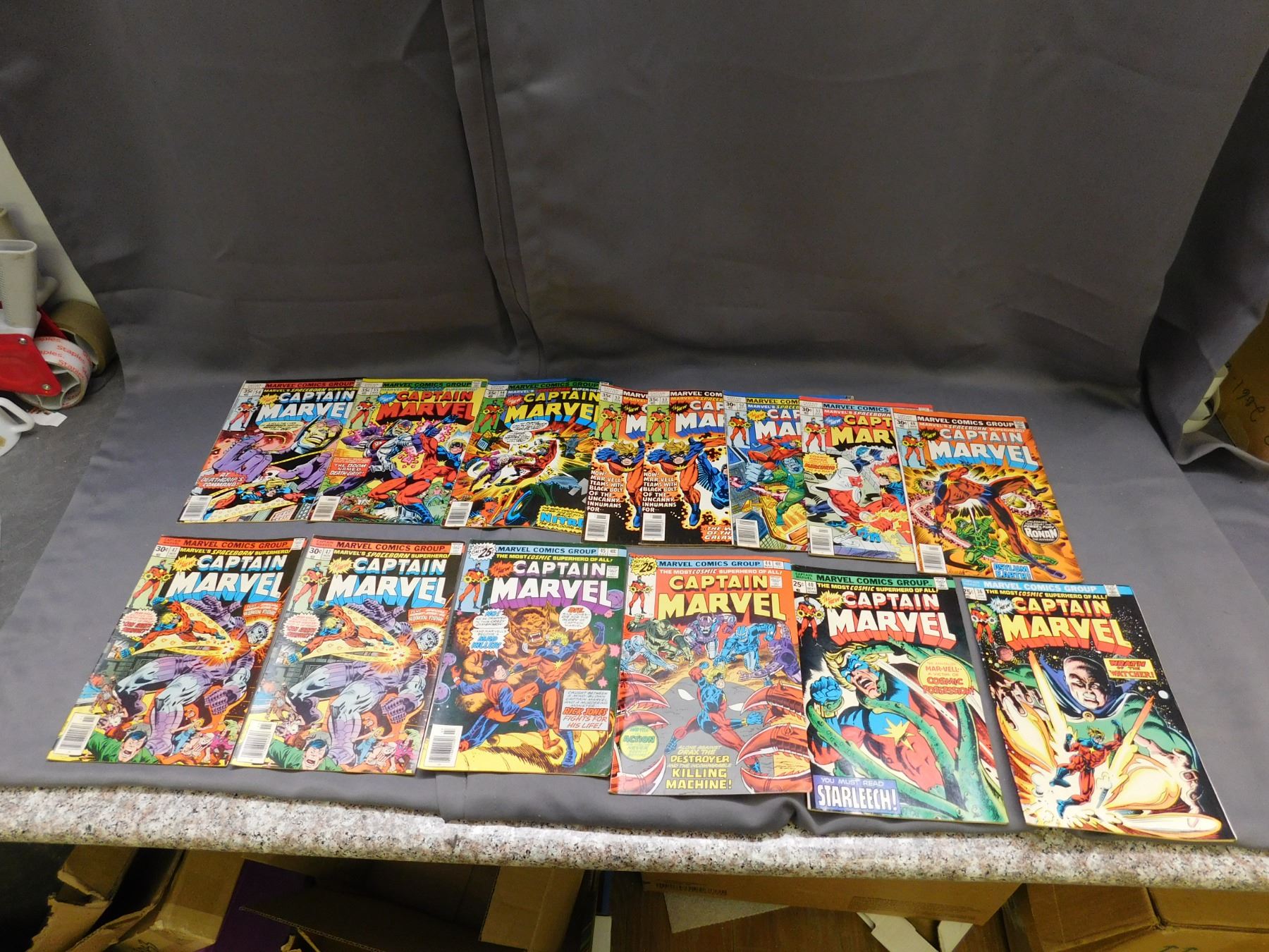 Lot of 14 Captain Marvel Comic Books Issues Ranging #36-56