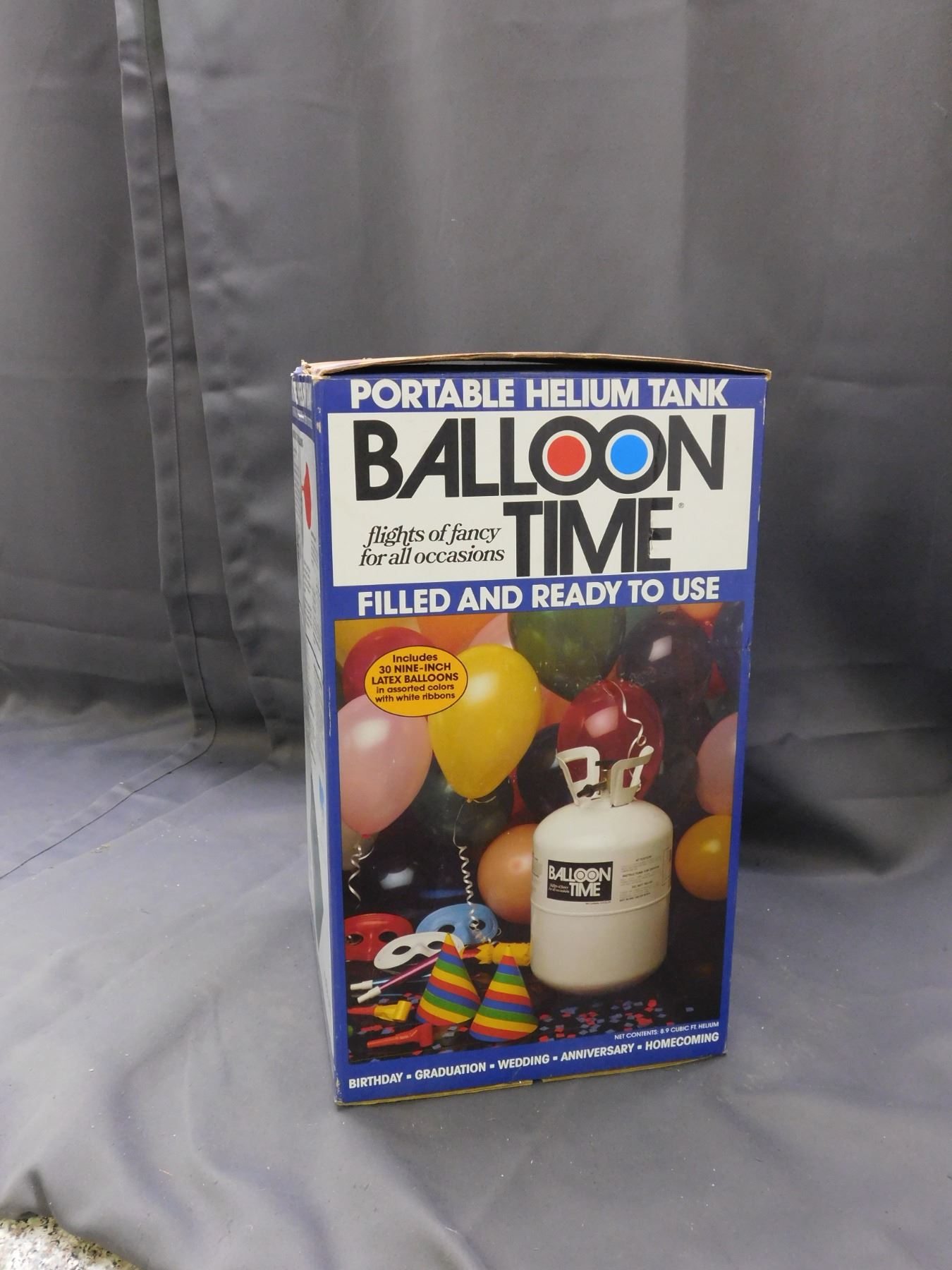 Balloon Time Helium Tank in Box Vintage